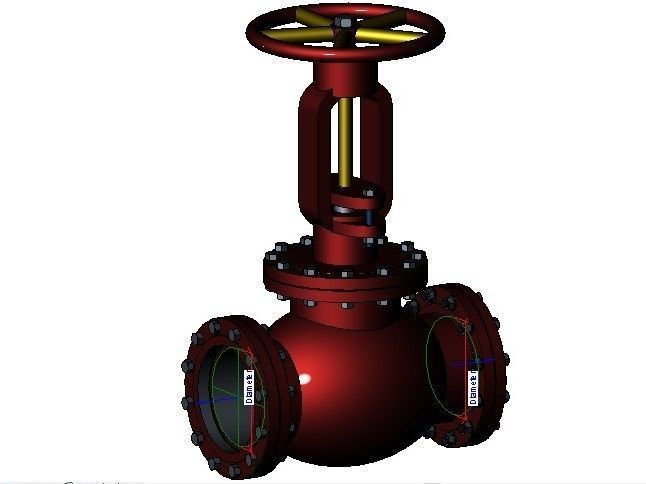 Globe Valve - Revit Family - Size 50mm - 500mm 3D model | CGTrader