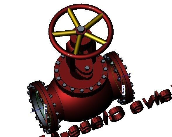 Globe Valve - Revit Family - Size 50mm - 500mm 3D model | CGTrader