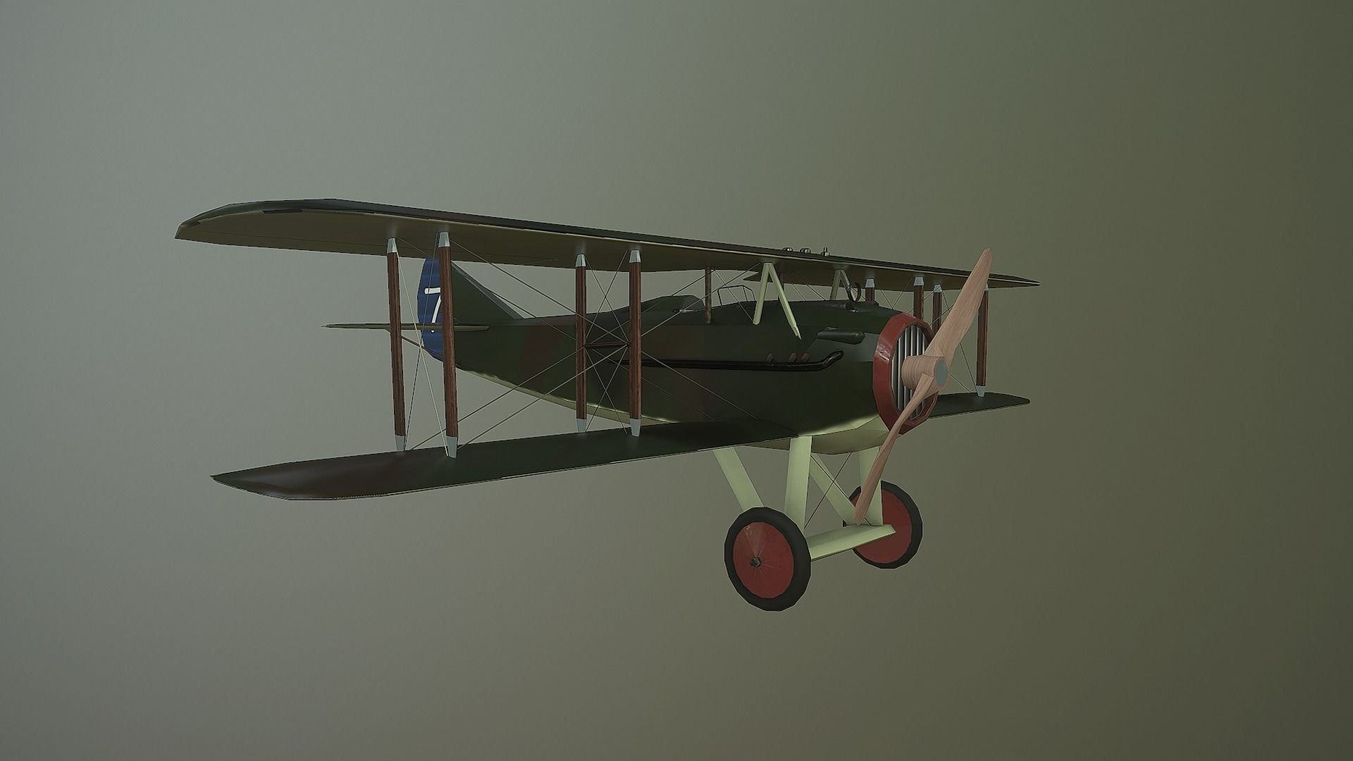 3D model WWI fighter SPAD XIII VR / AR / low-poly | CGTrader