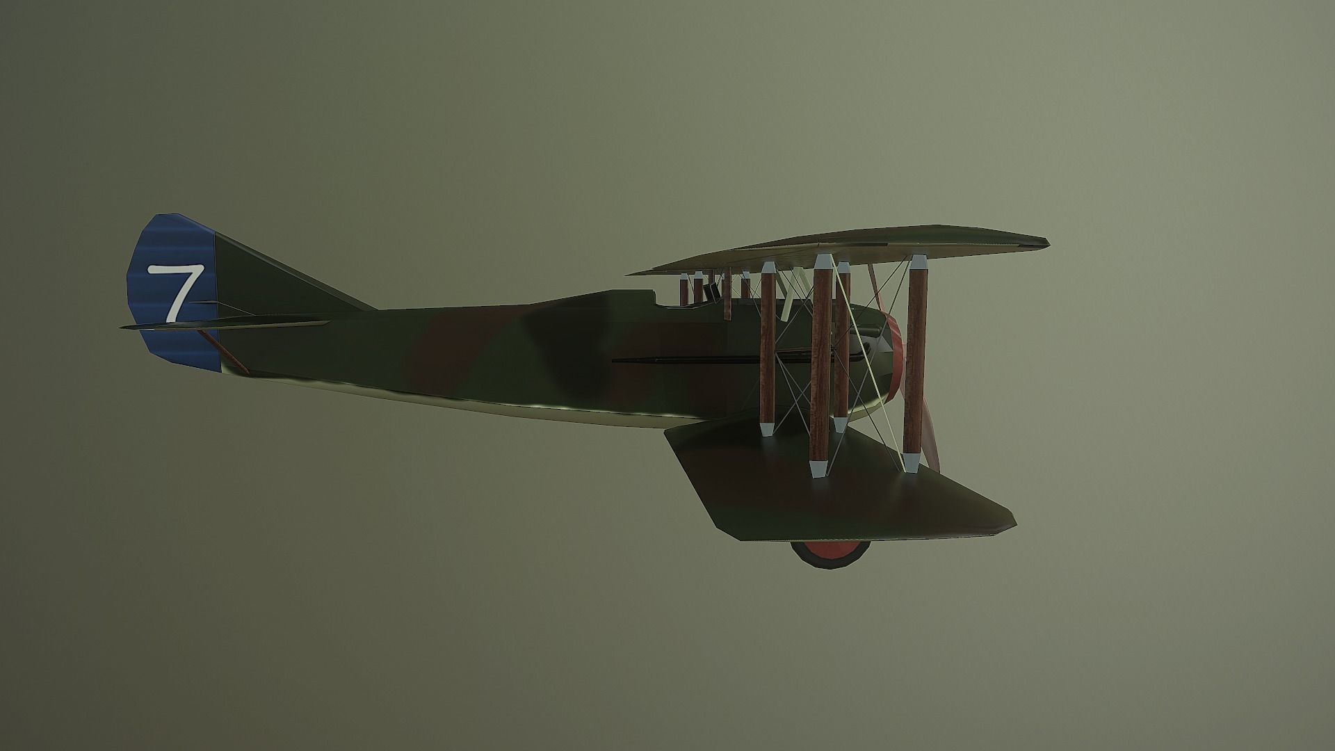 3D model WWI fighter SPAD XIII VR / AR / low-poly | CGTrader