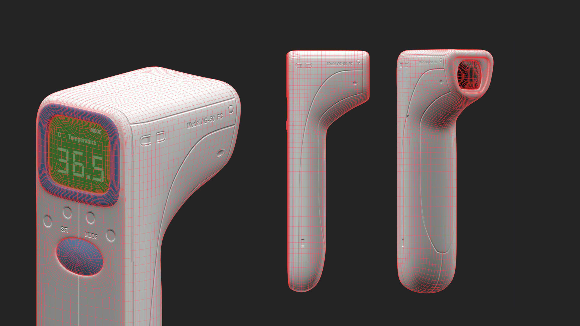 Digital Thermometer 3D model free 3D model | CGTrader