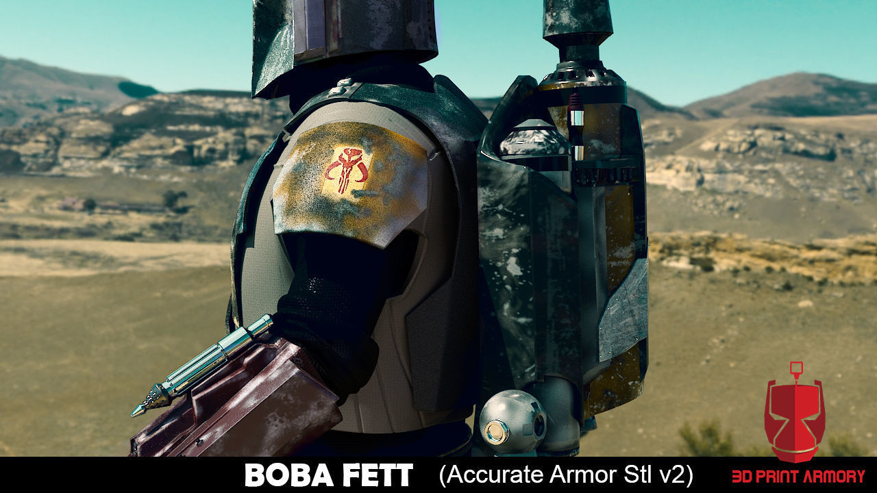 Mandalorian Boba Fett full armor STL file for 3d print 3D model | CGTrader