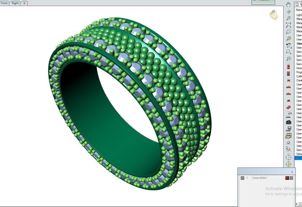 Wedding Set Ring Women Men Ring CAD Design-PSJM001V9 3D model 3D ...