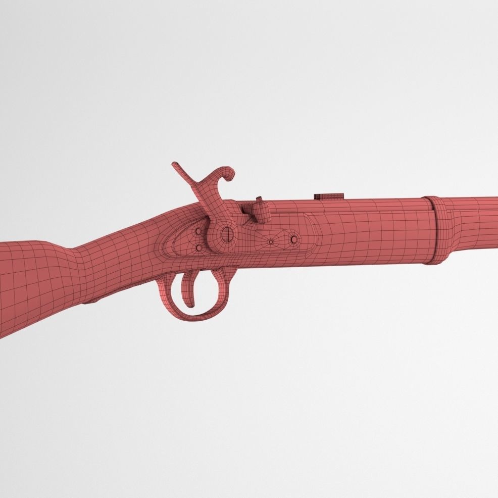 Musket flintlock 3D model | CGTrader