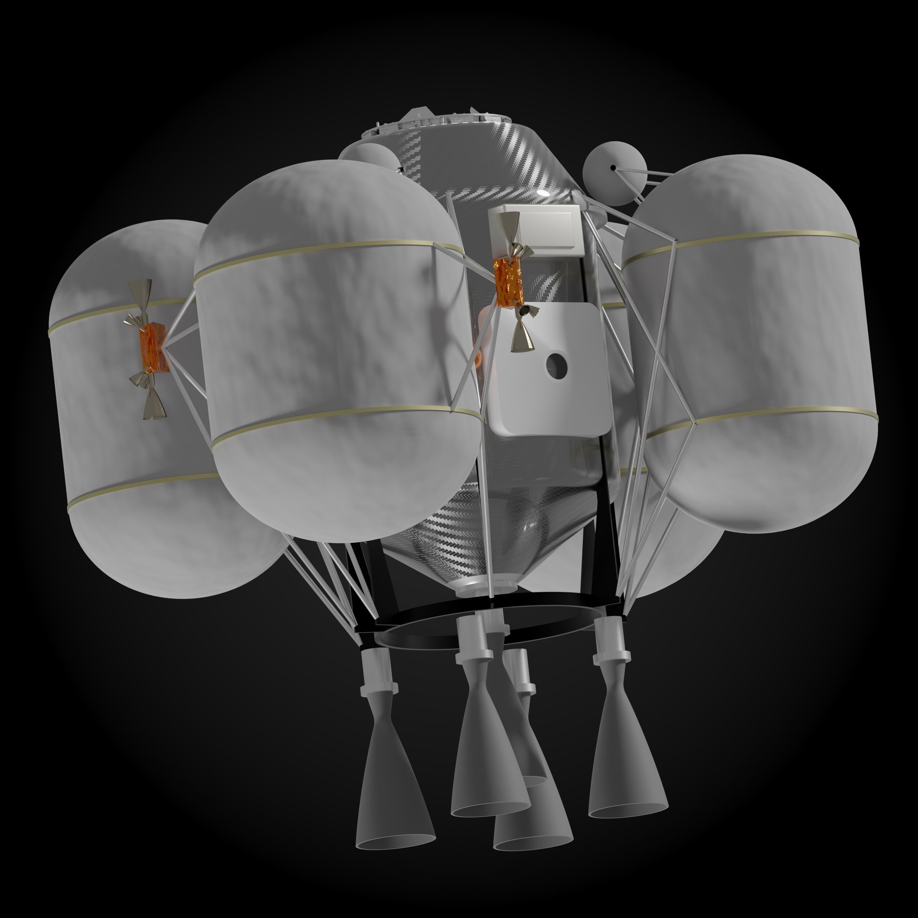 2-stage Mars Ascent Vehicle 3D model | CGTrader