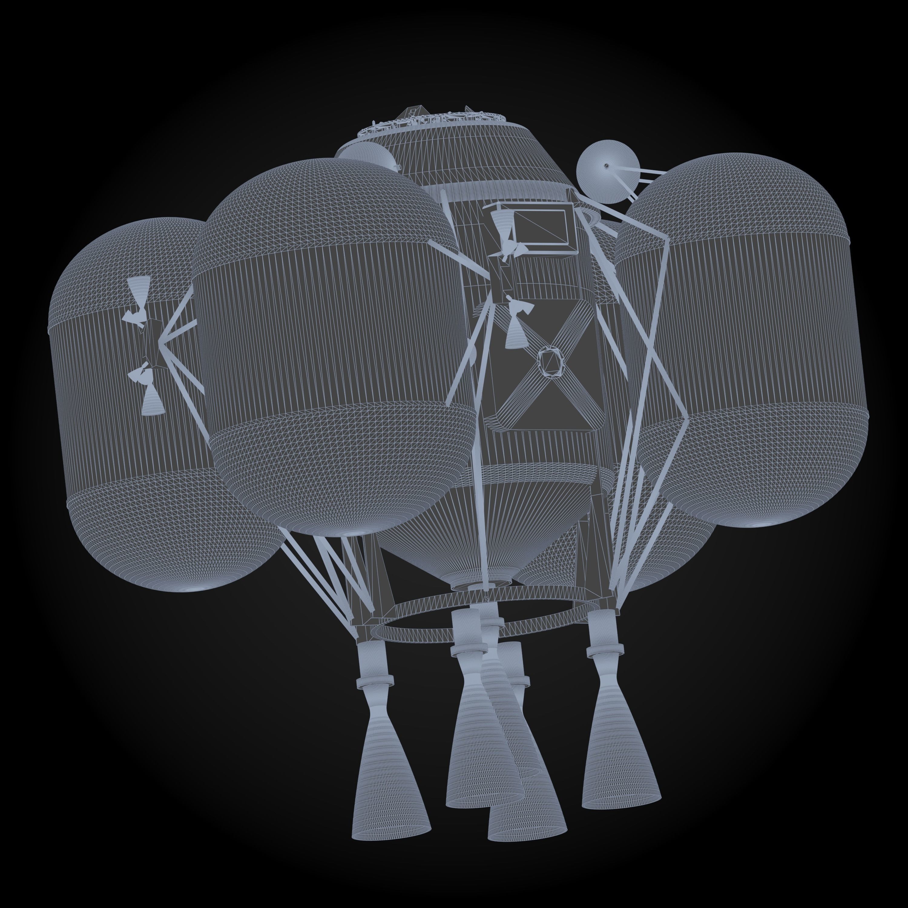 2-stage Mars Ascent Vehicle 3D model | CGTrader
