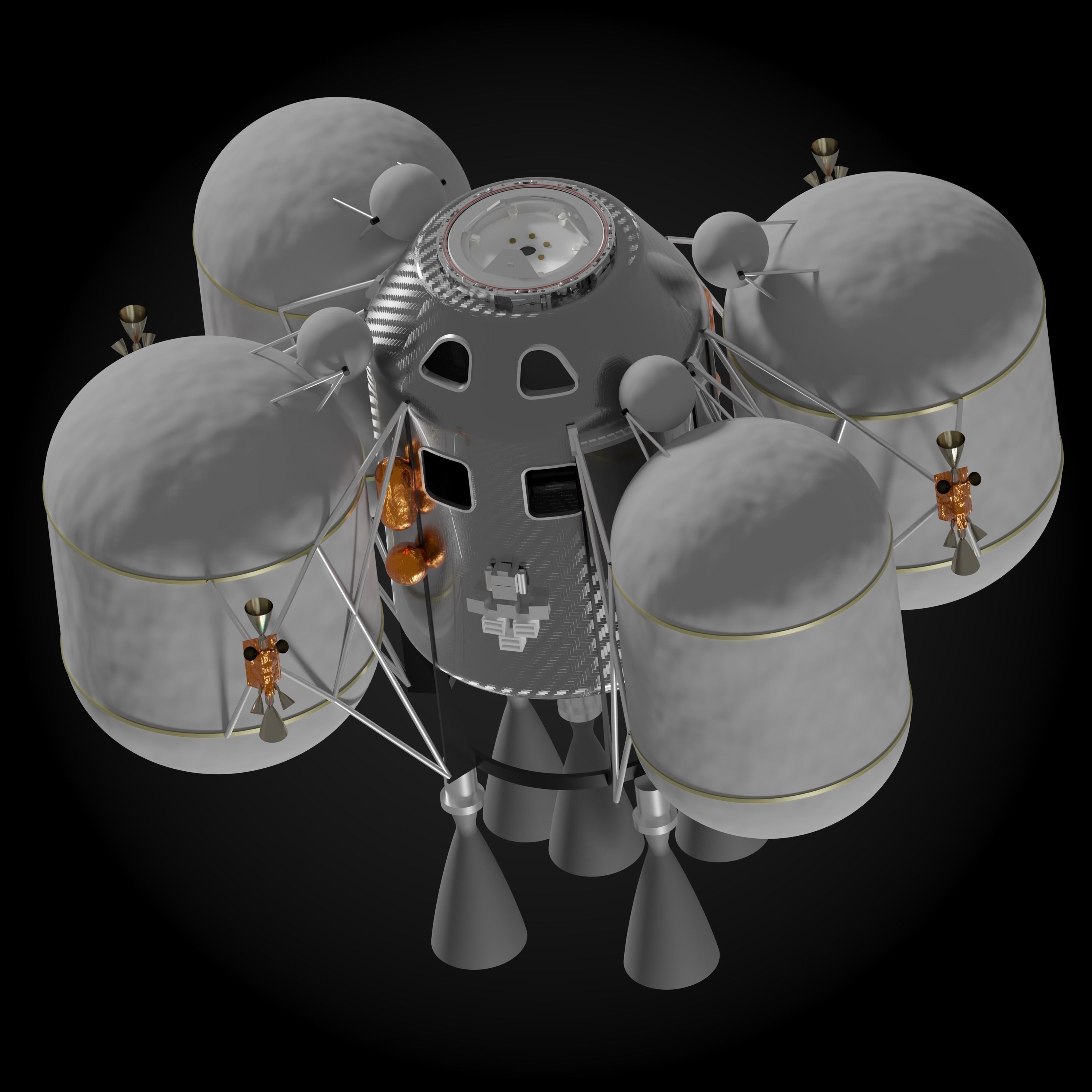 2-stage Mars Ascent Vehicle 3D model | CGTrader