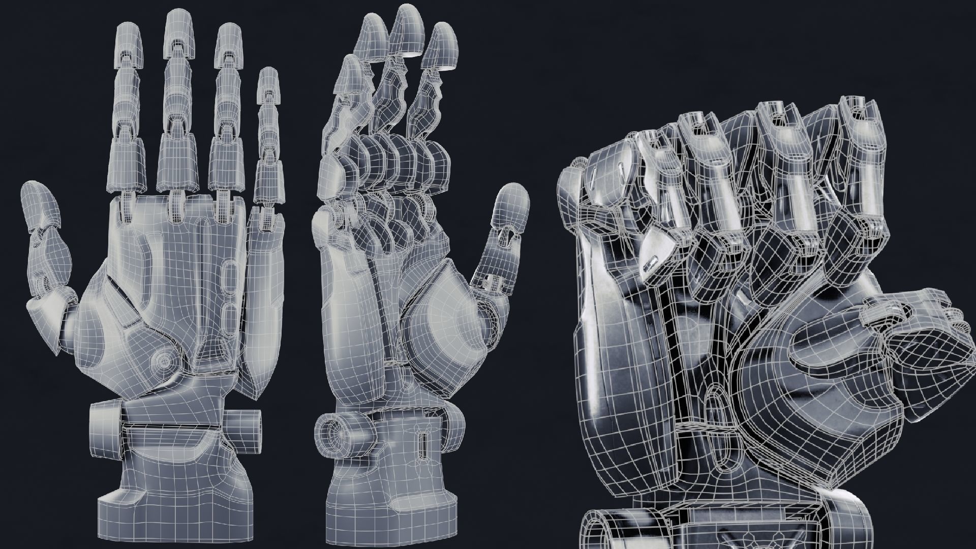 3D model Robotic Hand Rigged VR / AR / low-poly | CGTrader