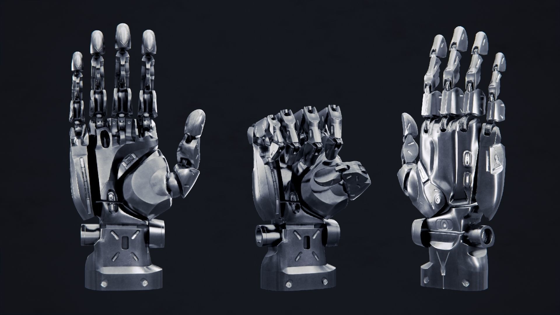 3D model Robotic Hand Rigged VR / AR / low-poly | CGTrader