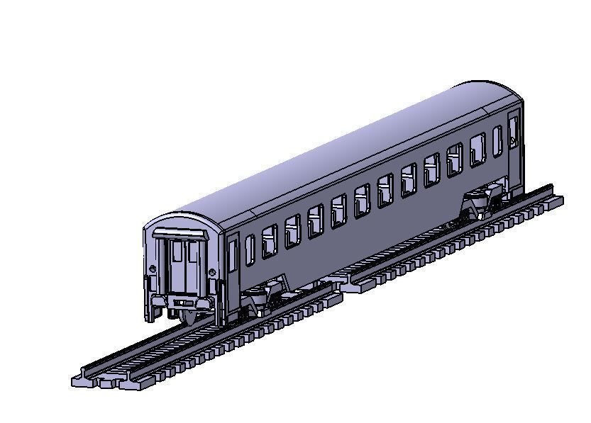 HO Scale 3D printable Passenger Wagon TVS2000 3D model 3D printable ...