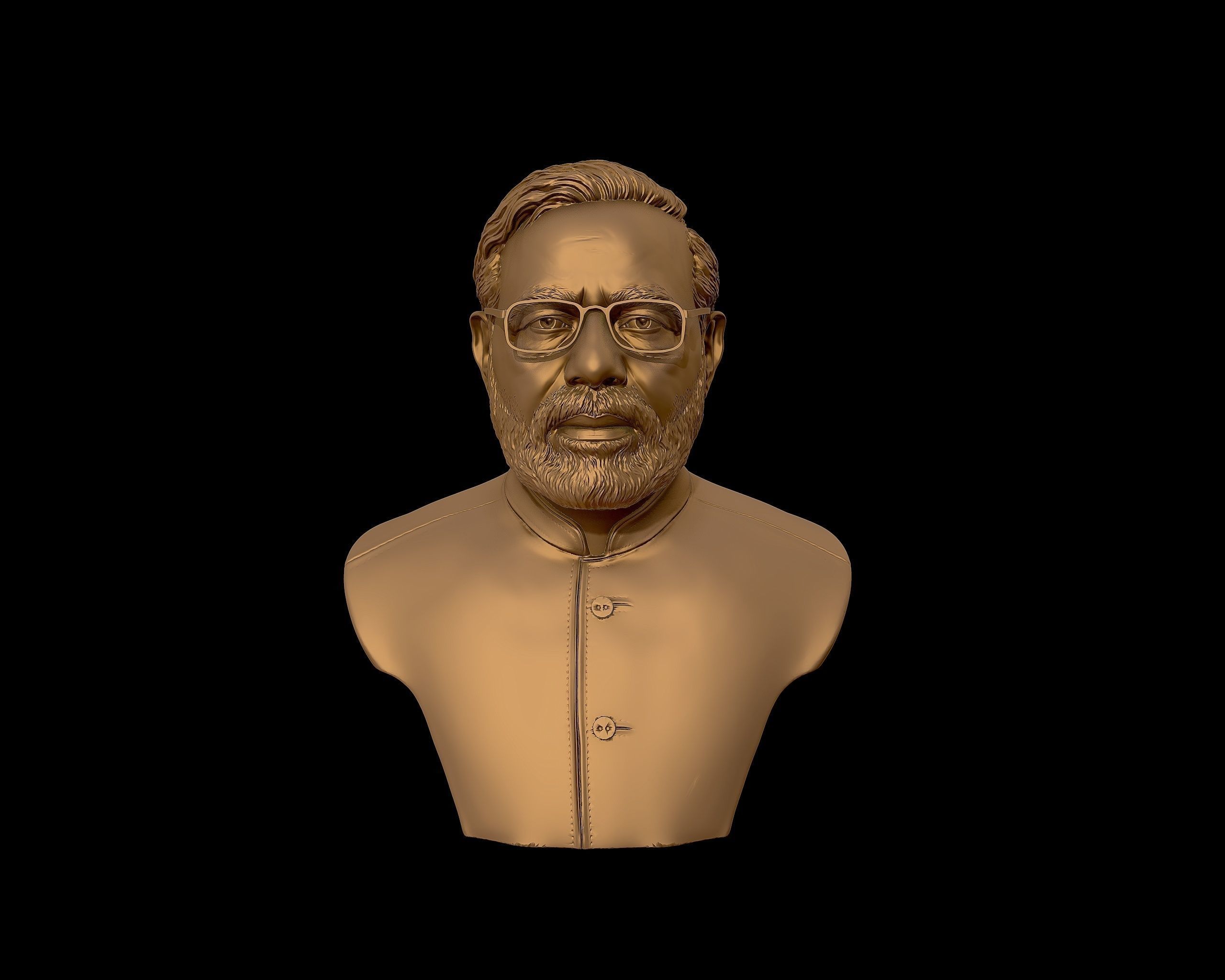 Narendra Modi 3D Portrait sculpture 3D model 3D printable | CGTrader