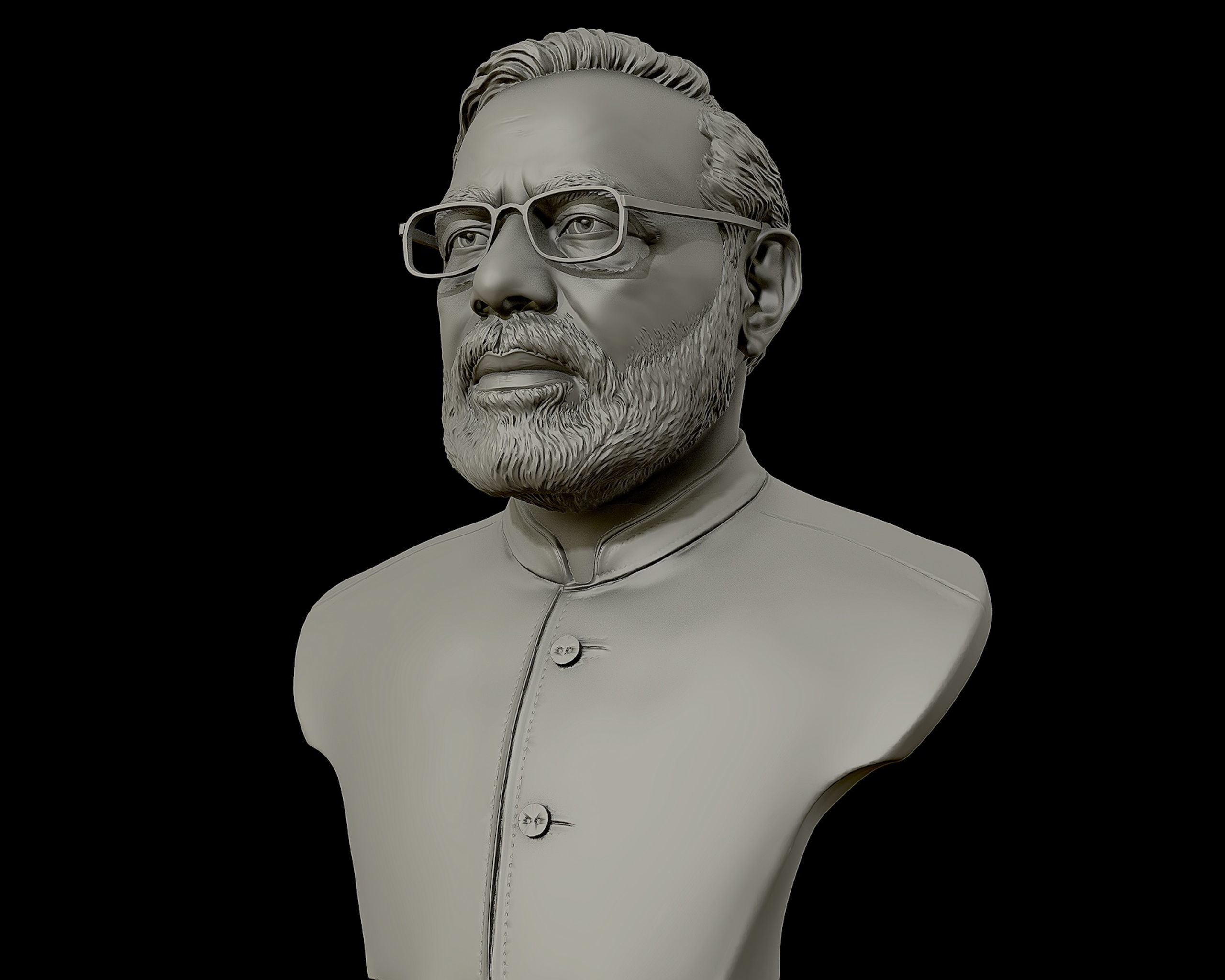 Narendra Modi 3D Portrait sculpture 3D model 3D printable | CGTrader