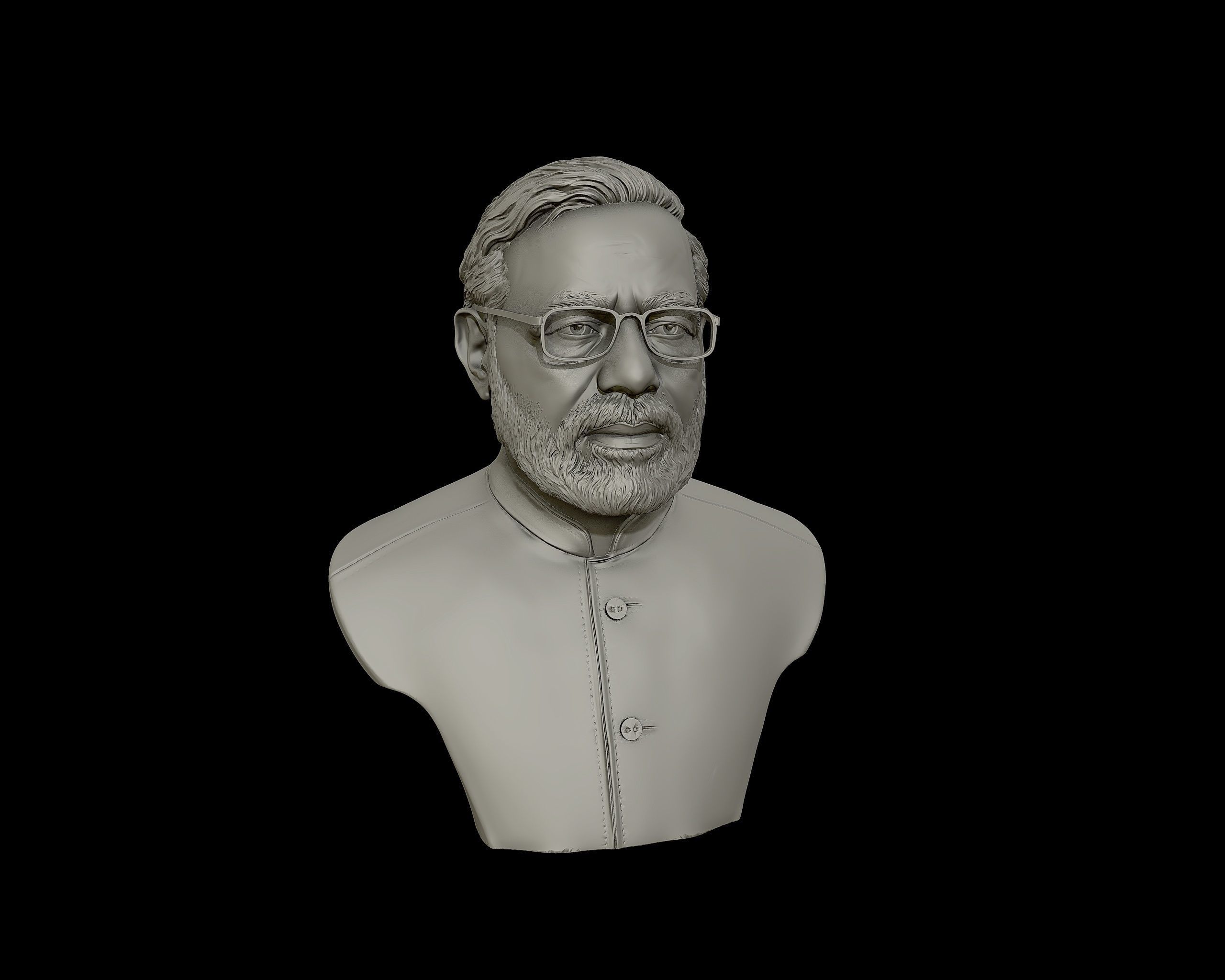 Narendra Modi 3D Portrait sculpture 3D model 3D printable | CGTrader