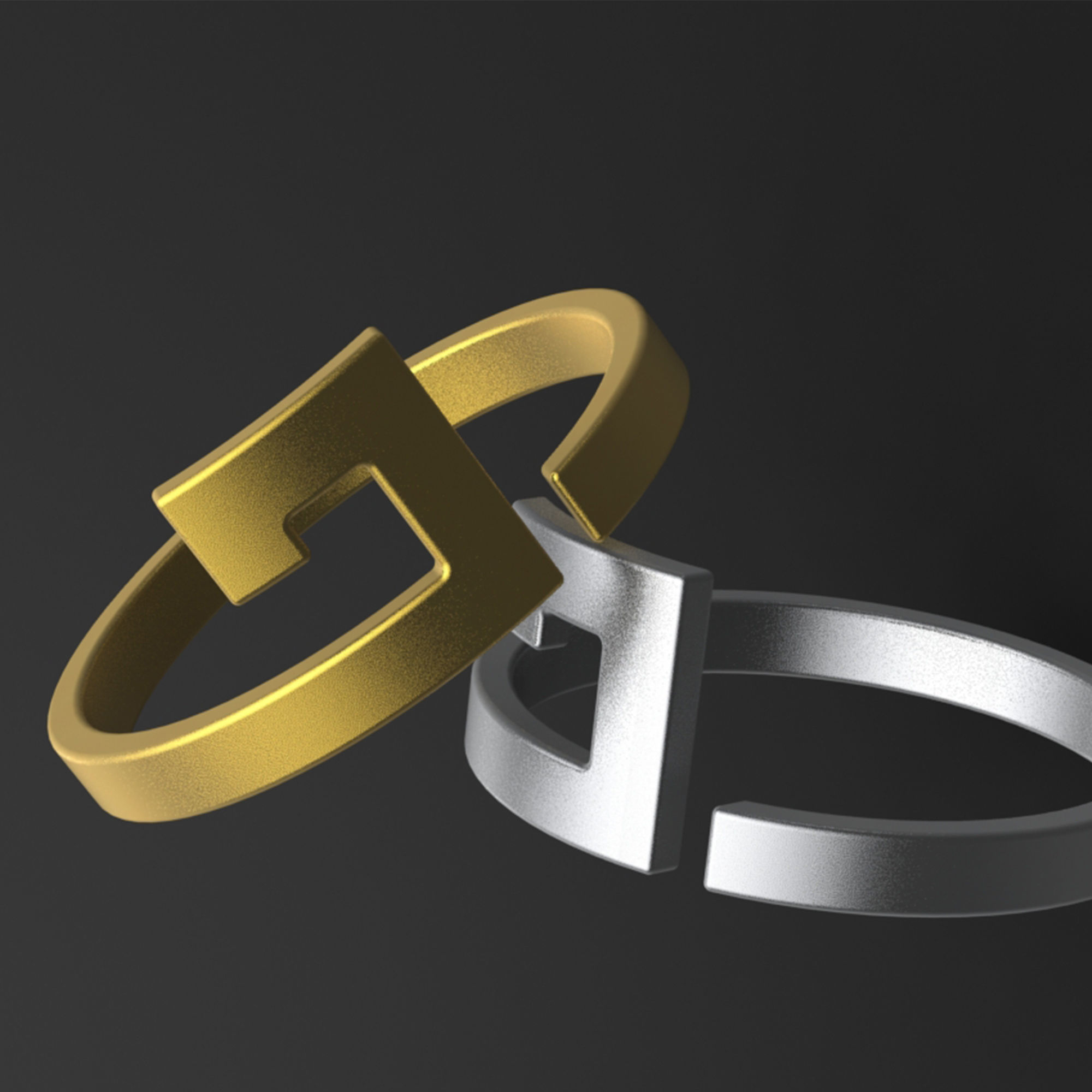 pair able ring 3D model | CGTrader