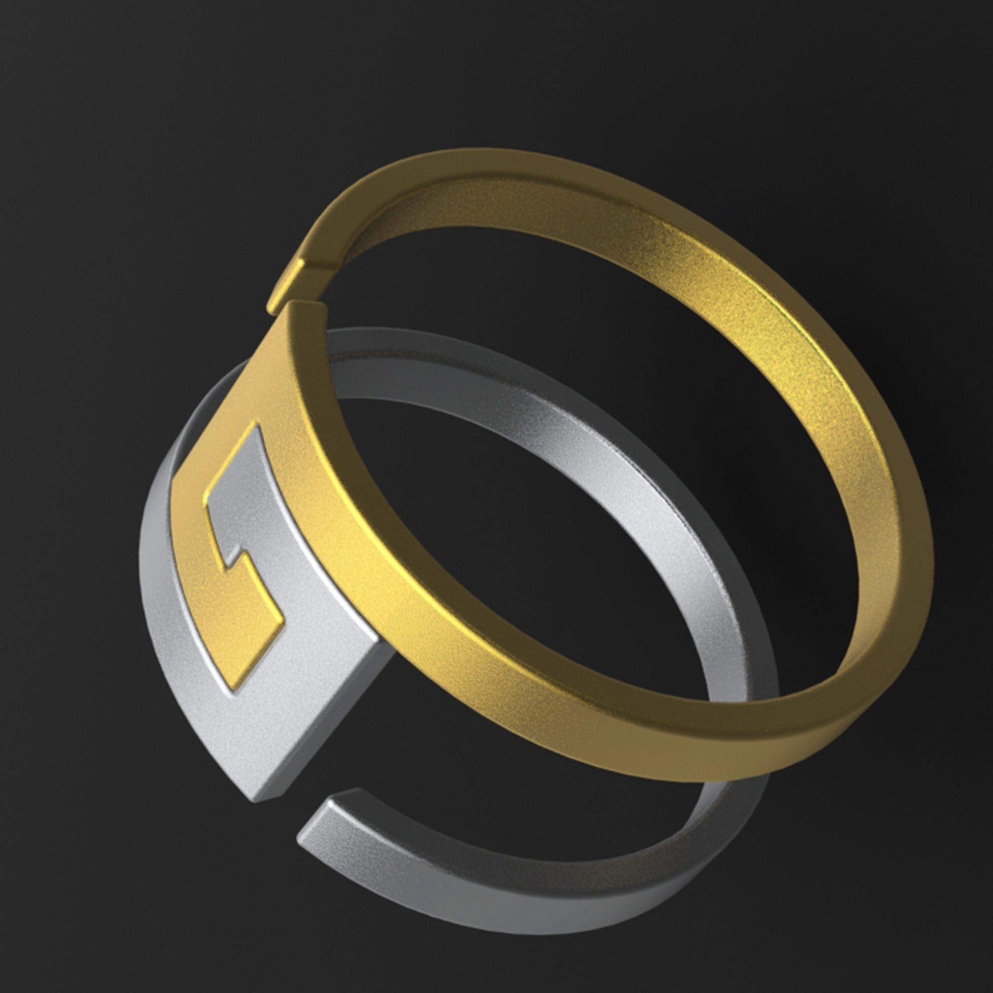 pair able ring 3D model | CGTrader