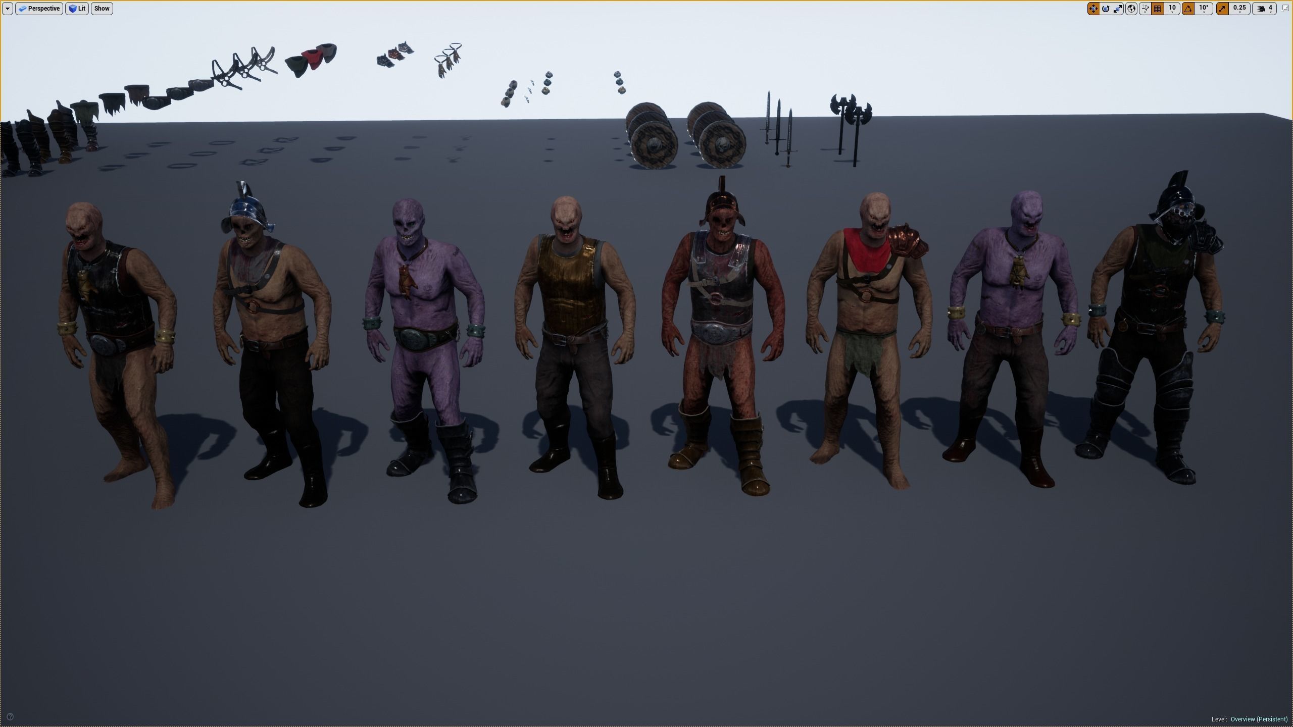 Crypt Fiend modular character - demo scene free VR / AR / low-poly 3D ...