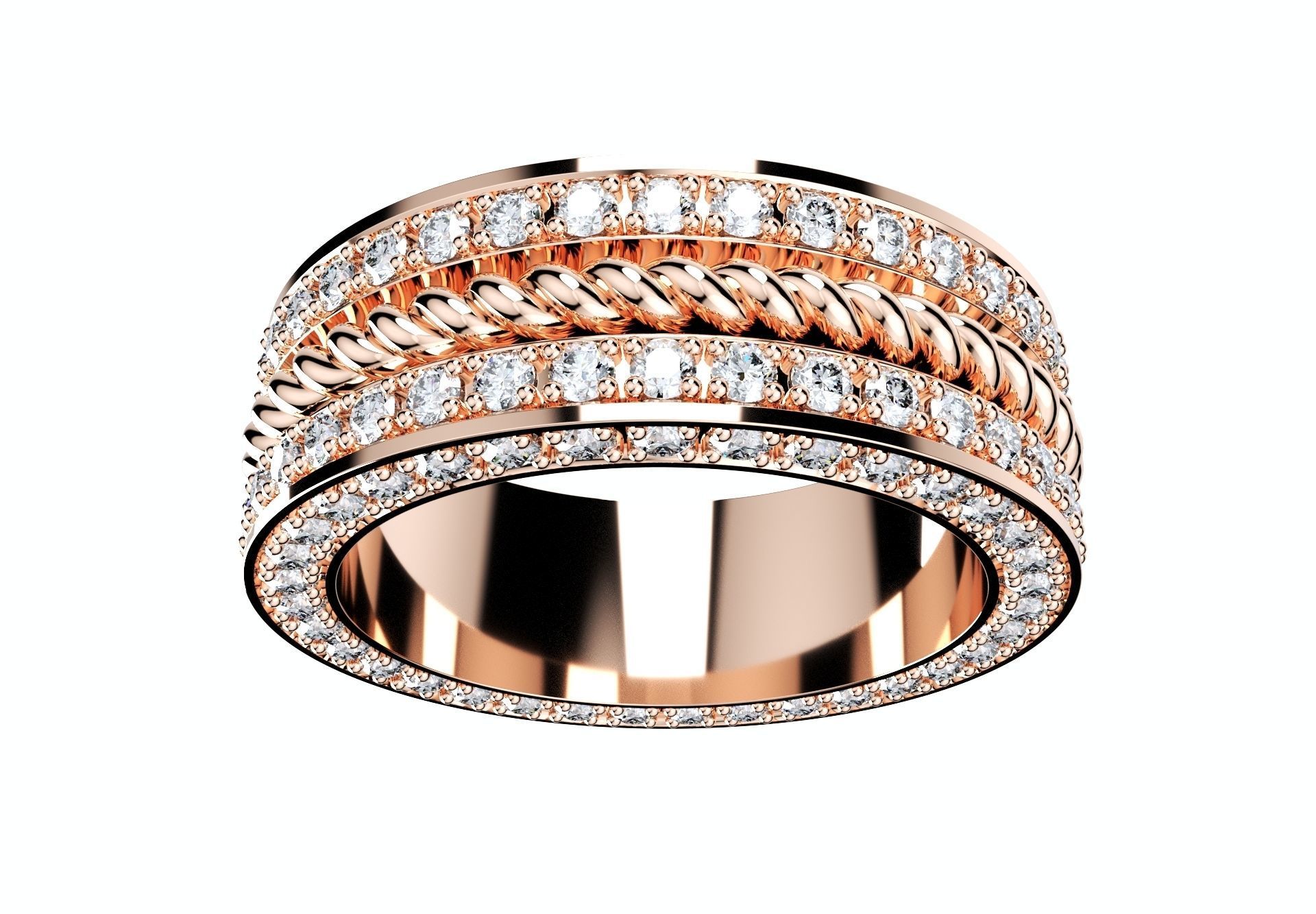Wedding Set Ring Women Men Ring CAD Design-PSJM001V14 3D model 3D ...