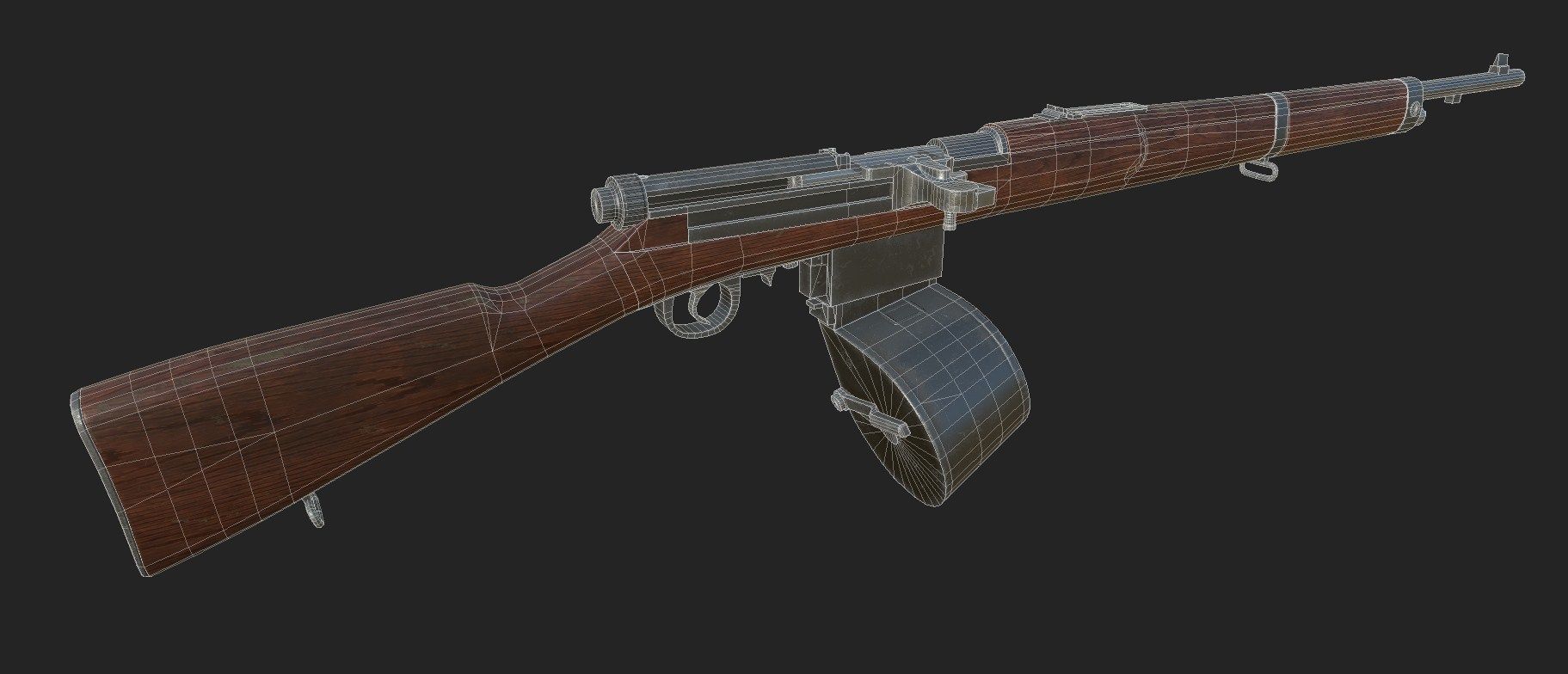 3D model Mondragon WW1 rifle game-ready PBR VR / AR / low-poly | CGTrader