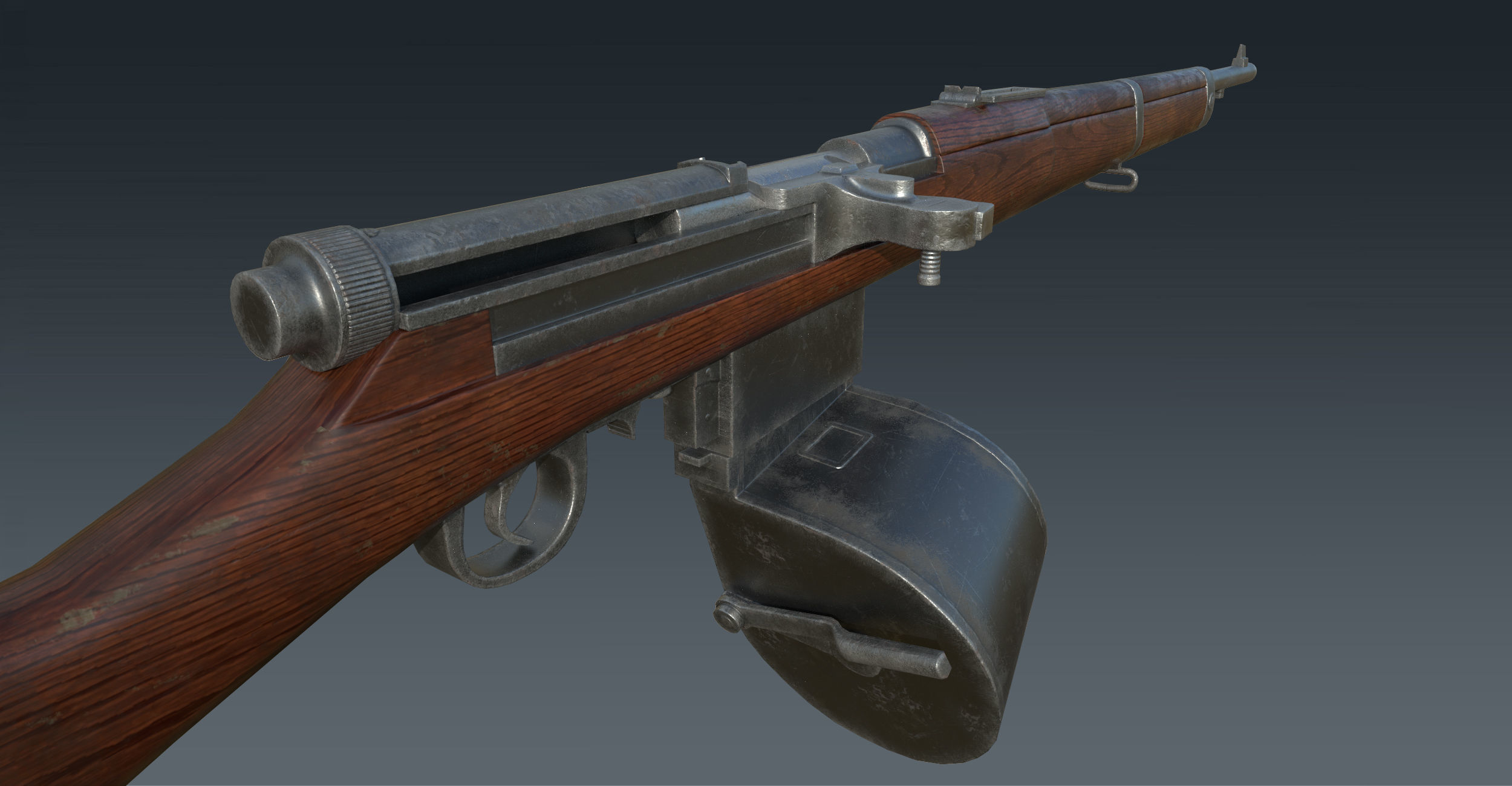 3D model Mondragon WW1 rifle game-ready PBR VR / AR / low-poly | CGTrader