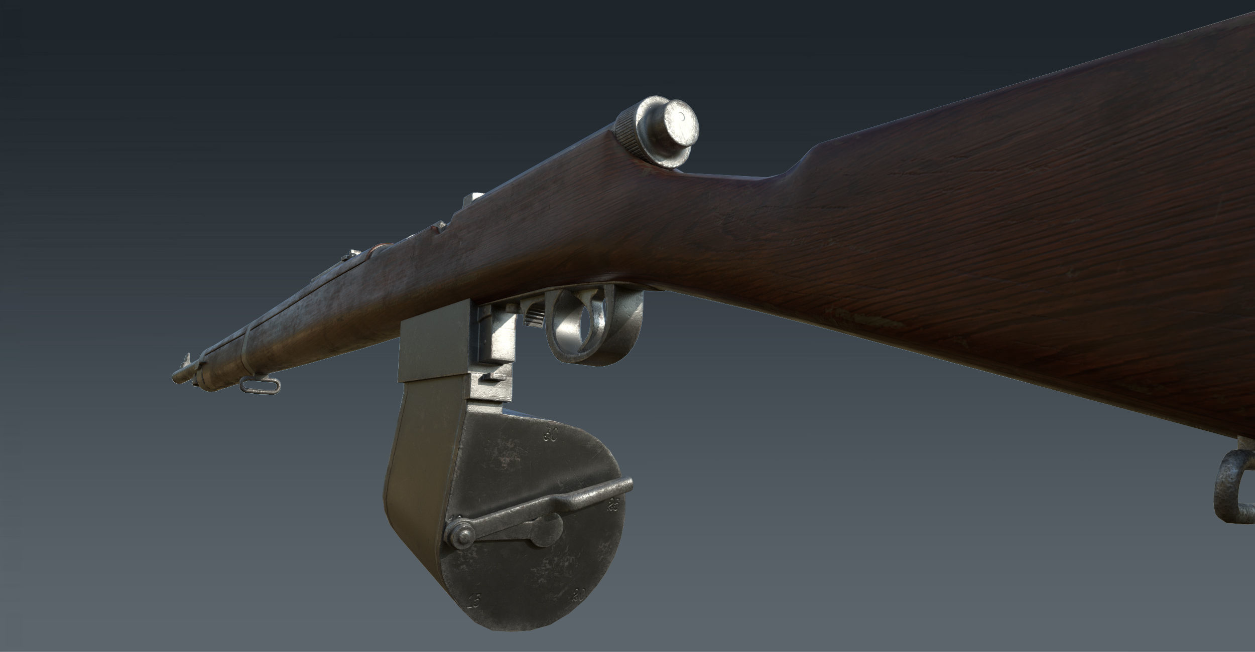 3D model Mondragon WW1 rifle game-ready PBR VR / AR / low-poly | CGTrader