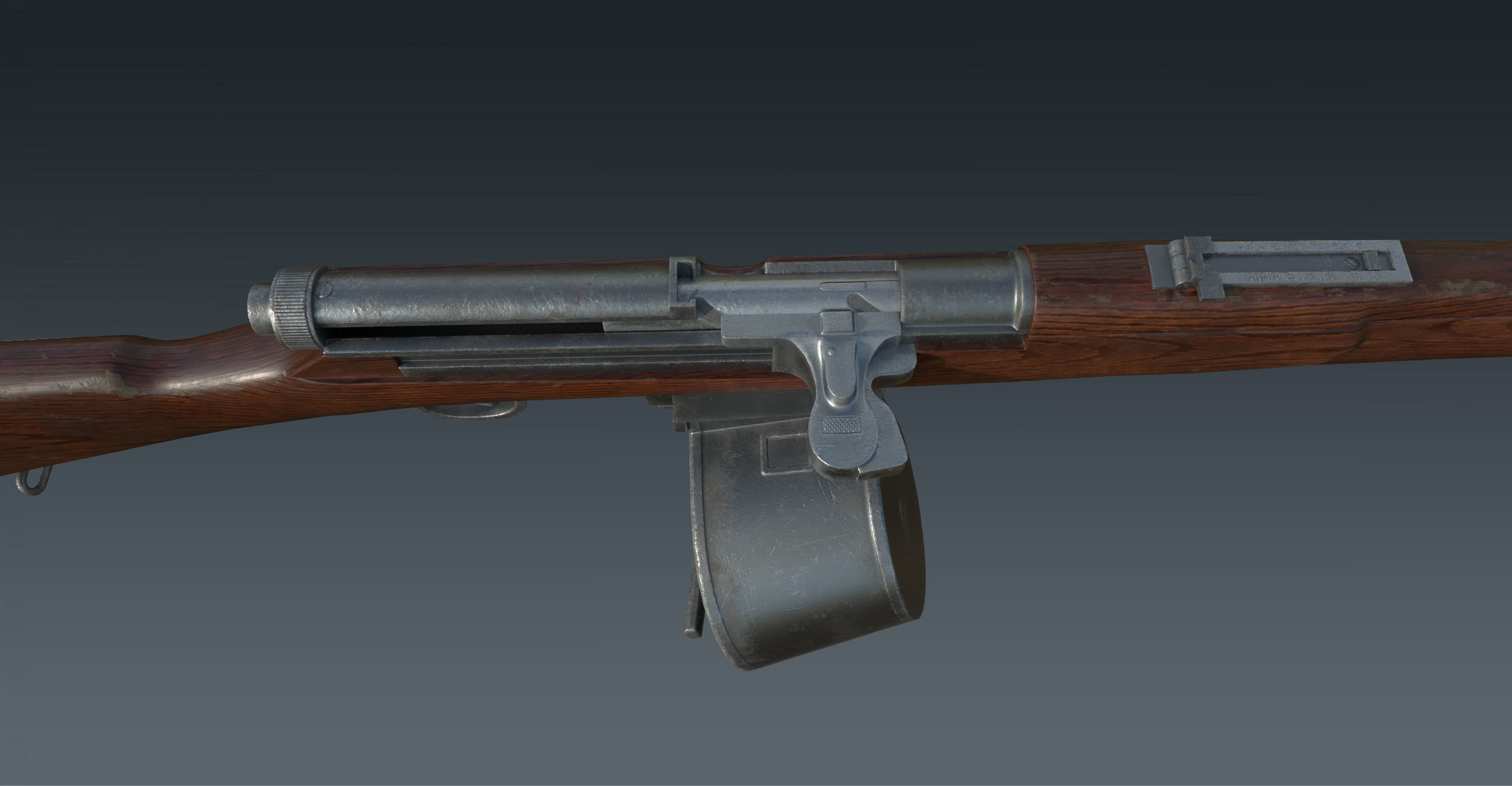 3D model Mondragon WW1 rifle game-ready PBR VR / AR / low-poly | CGTrader
