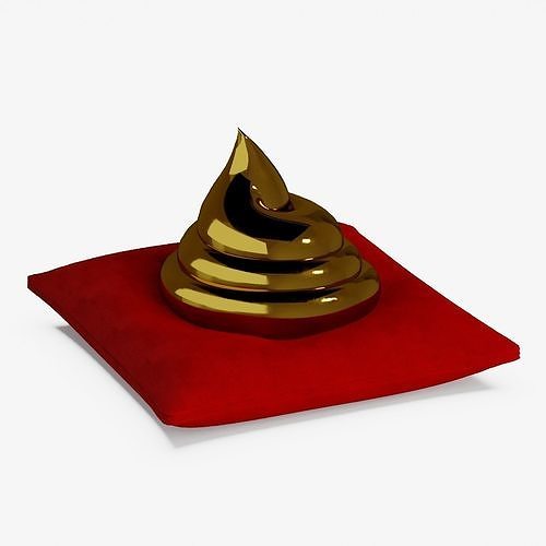 Golden Poo 3D model | CGTrader
