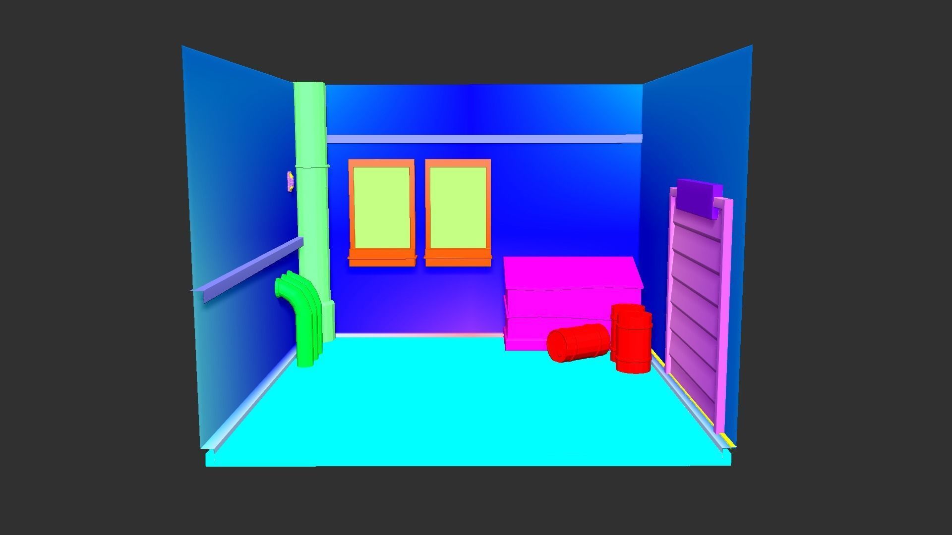 3D model Back Alley Backdrop - Neon Cyberpunk Scenery - Full Perm VR ...