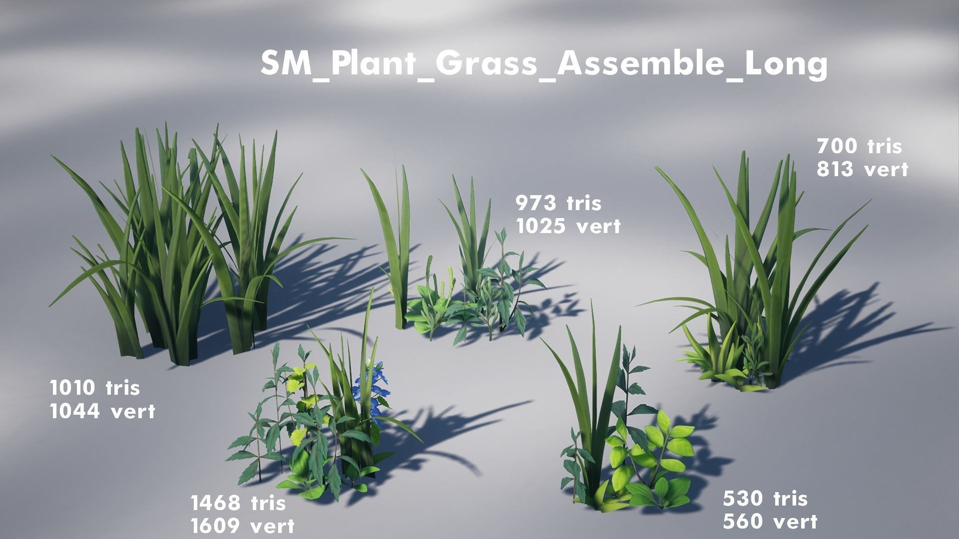 3D model Stylized Grass Pack VR / AR / low-poly | CGTrader