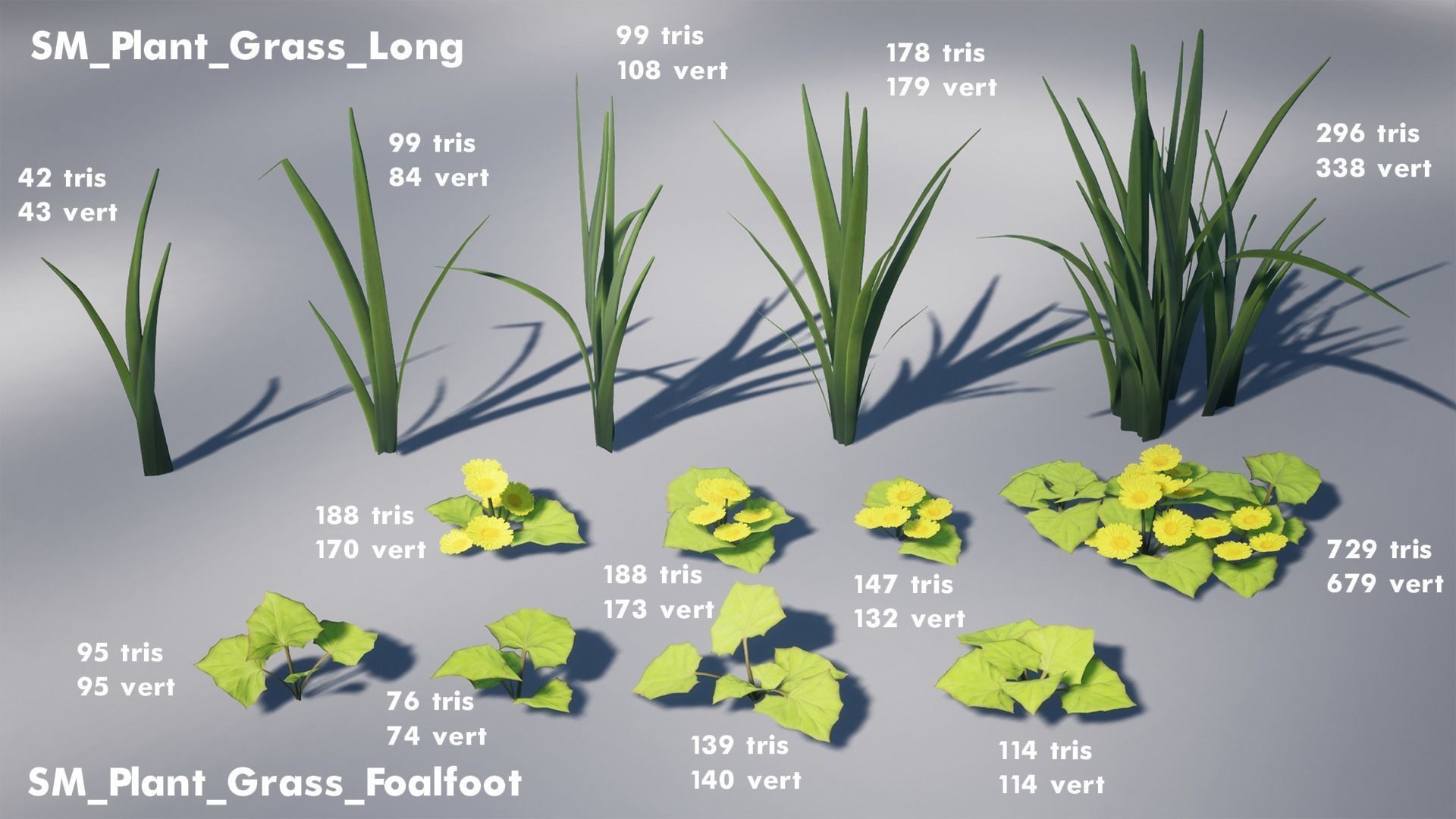 3D model Stylized Grass Pack VR / AR / low-poly | CGTrader
