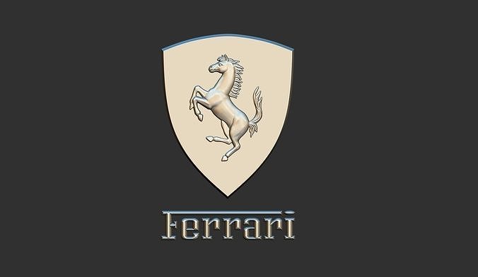 Ferrari logo 3D model 3D printable | CGTrader