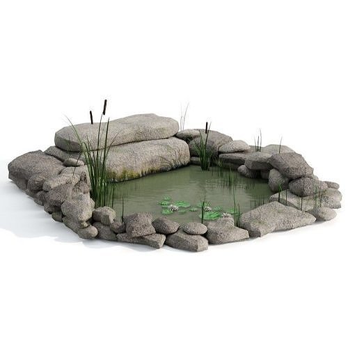 Artificial pond 3D model | CGTrader