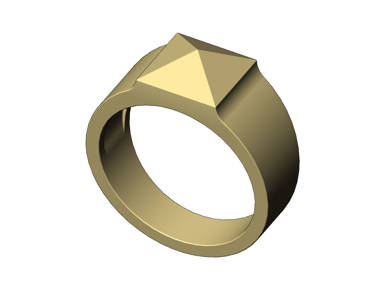 8mm pyramid stud ring 3D model 3D printable | CGTrader