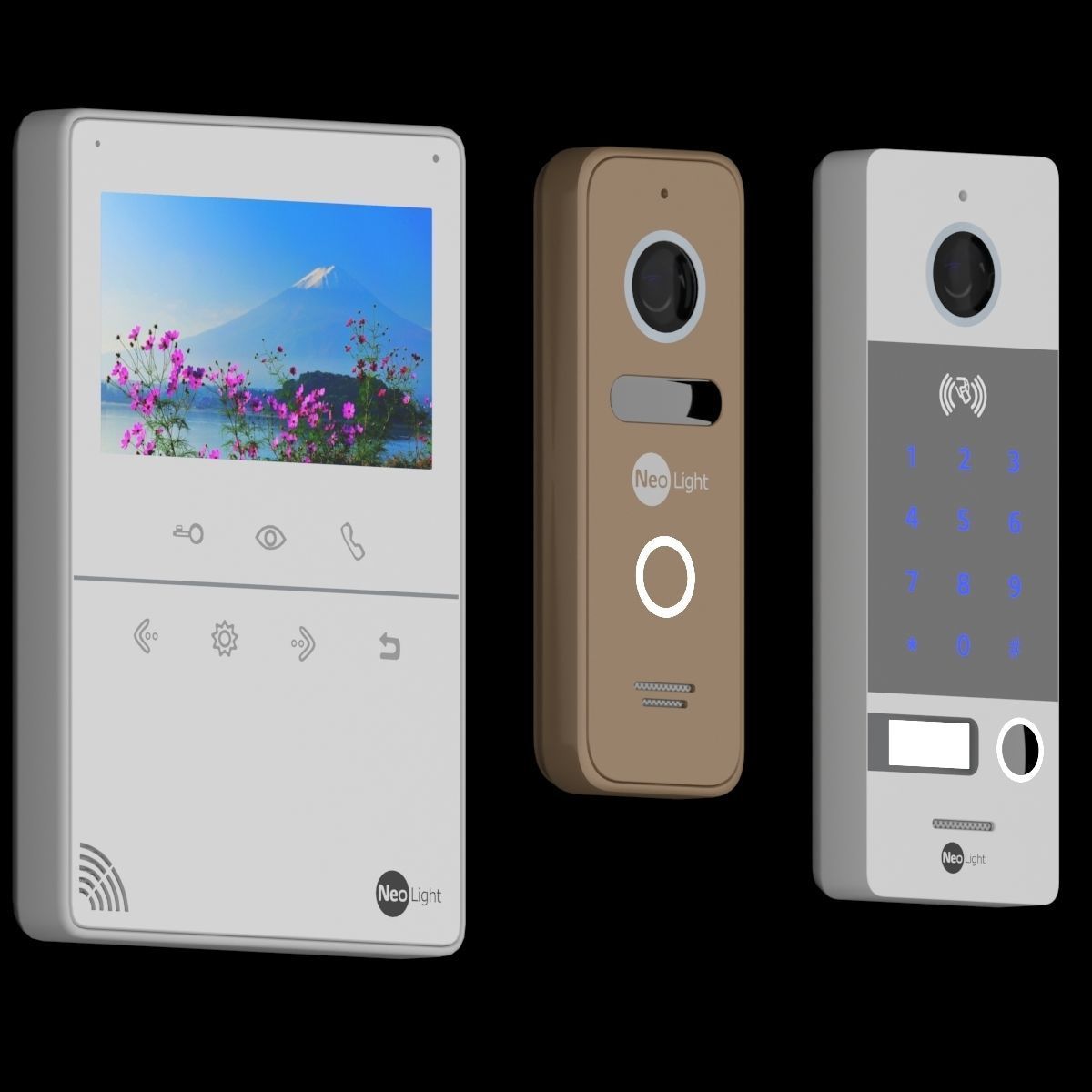 Video door intercom Neolight 2 3D model | CGTrader