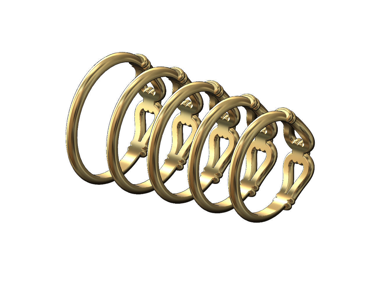 Double loop ring US size 5 to 11 3D model 3D printable | CGTrader
