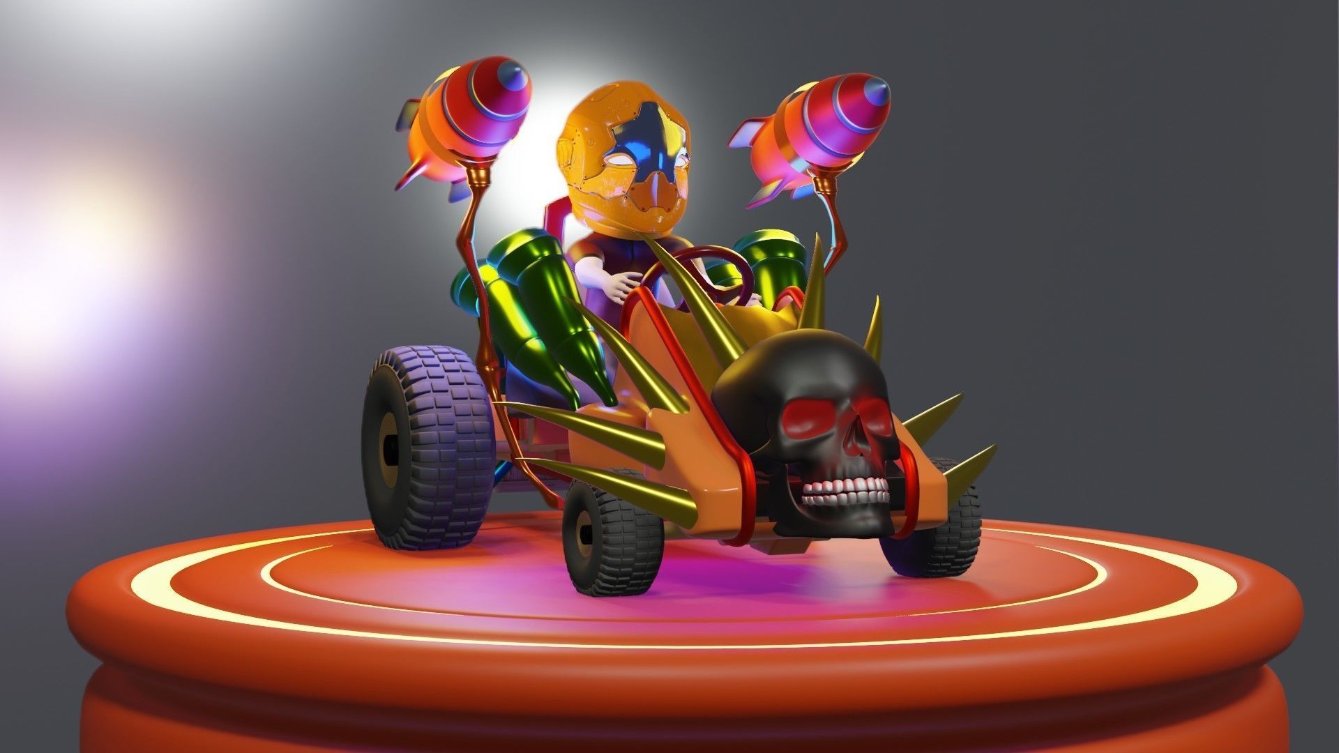 3D model Go-Kart Game Ready 3D Model robot car VR / AR / low-poly ...