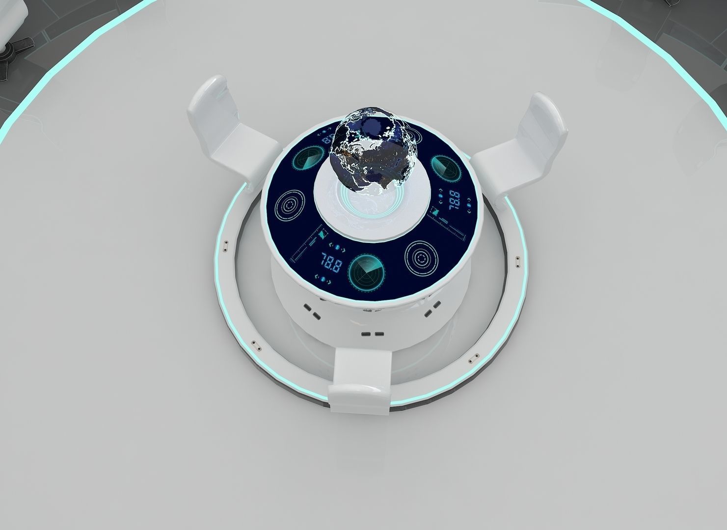 3D model SCI FI FUTURISTIC COMMAND CENTER 3D VR / AR / low-poly | CGTrader