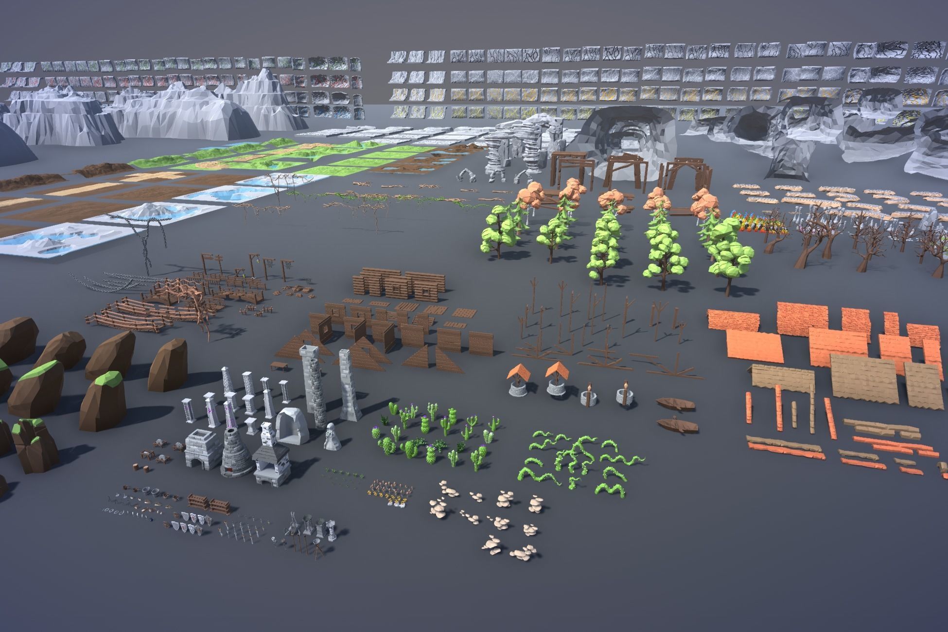 3D model Ultimate Low Poly Mining and Cave Pack VR / AR / low-poly ...