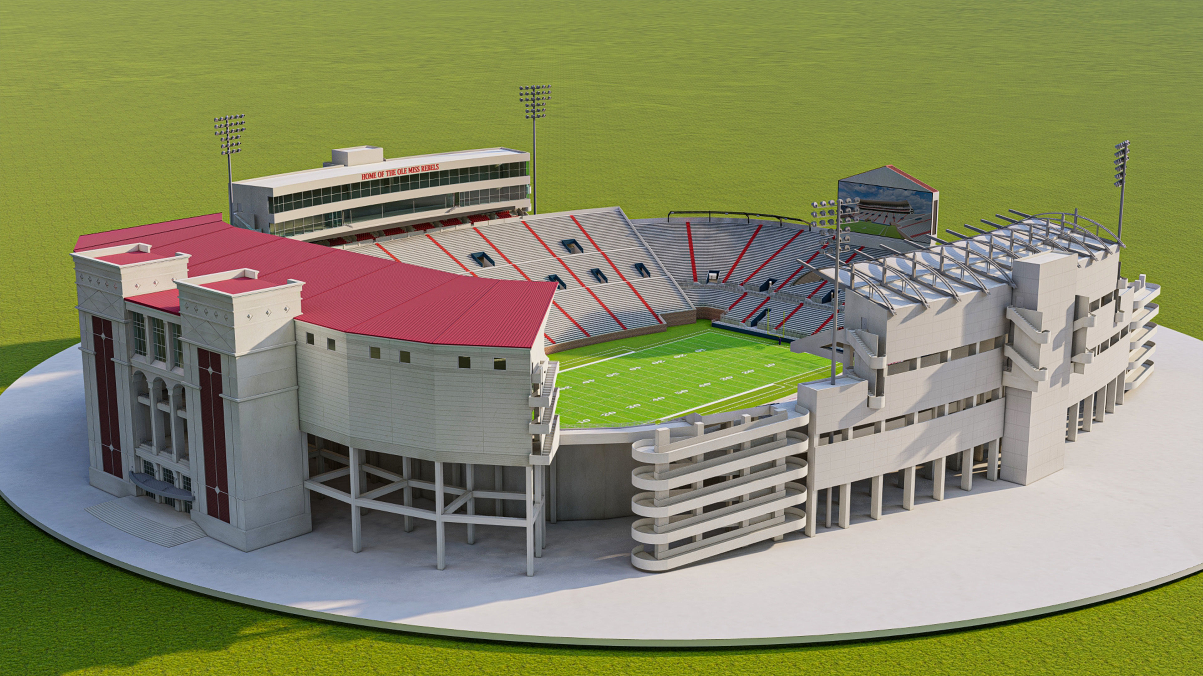3D model Vaught Hemingway Stadium VR / AR / low-poly | CGTrader