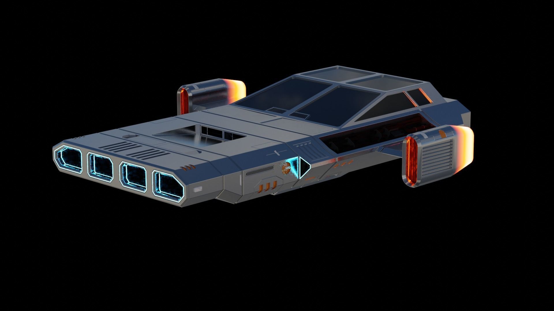 Sci-Fi Flying Vehicle 3D model | CGTrader