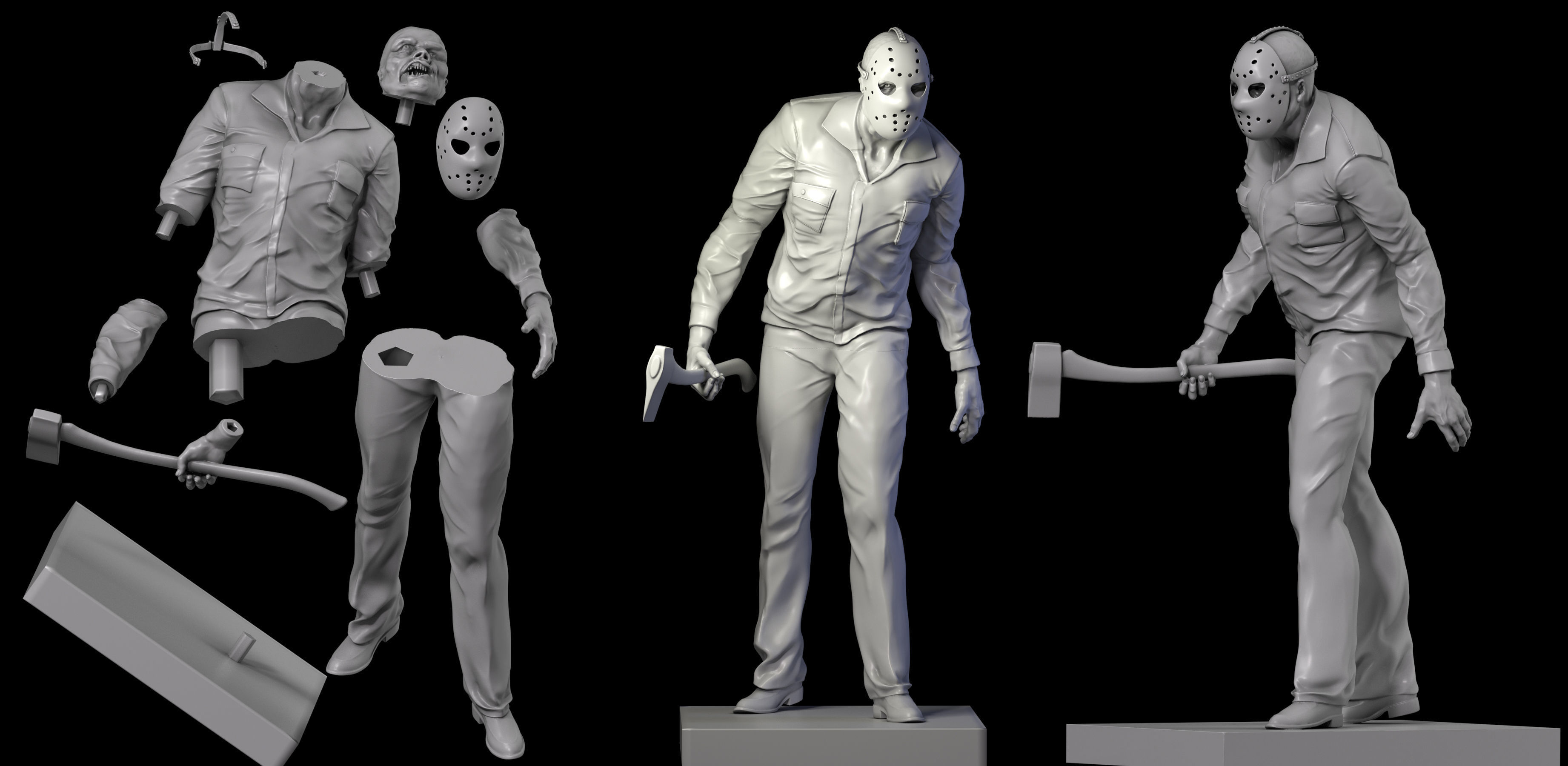 Jason Voorhees 3D print model 3D model 3D printable | CGTrader