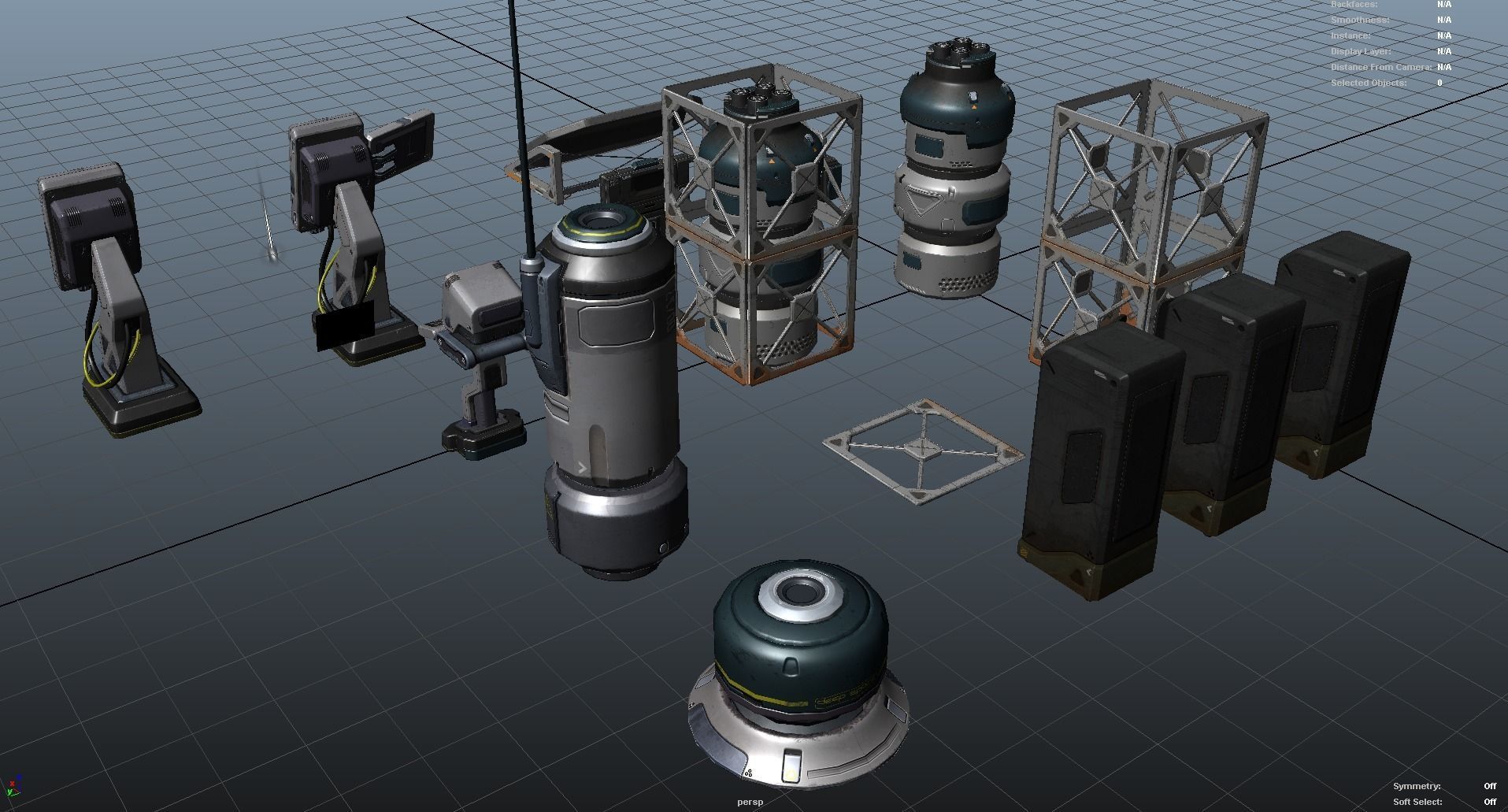 3D model Sci-Fi Props Pack vol 2 VR / AR / low-poly | CGTrader