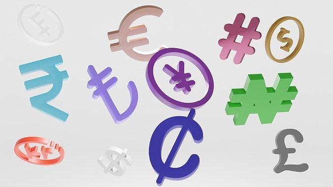 3D model Currency 3D model Signs and symbols VR / AR / low-poly | CGTrader