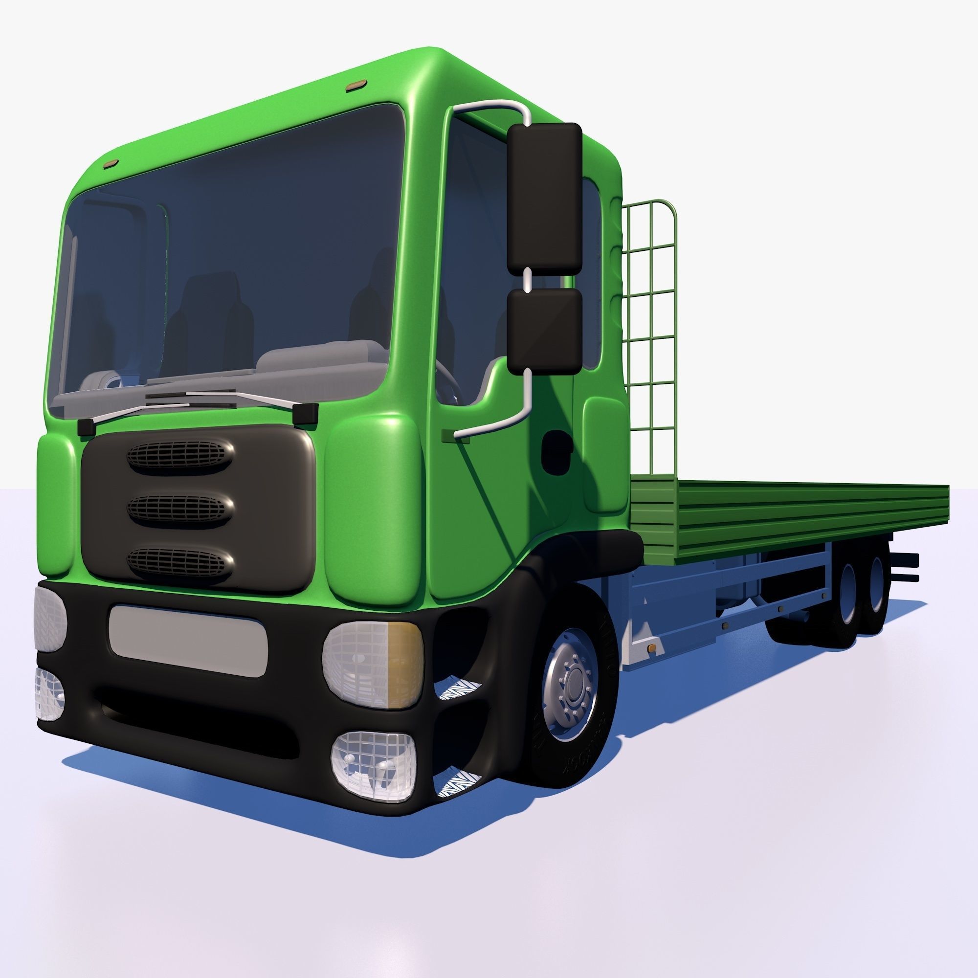 Open body truck 3D model | CGTrader