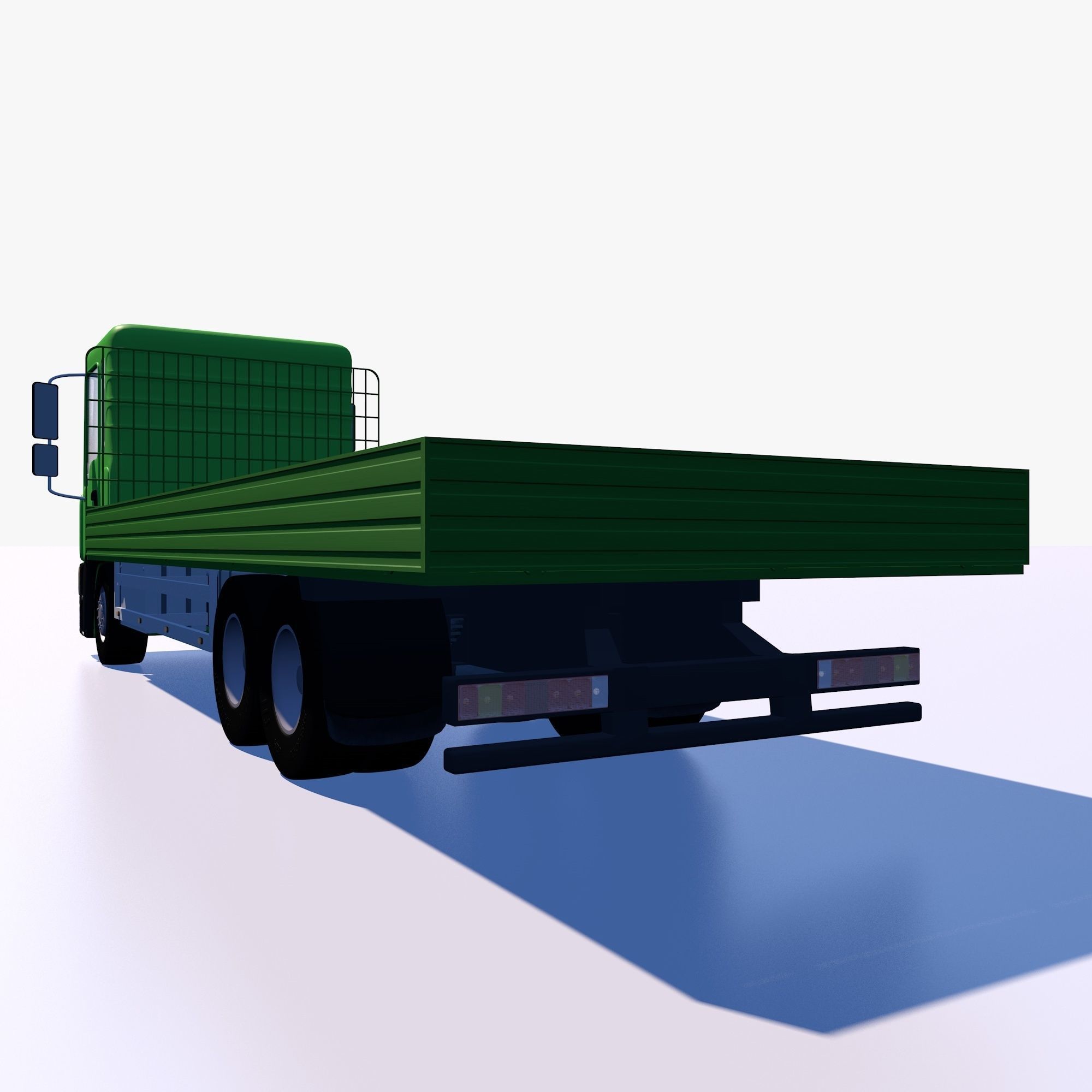 Open body truck 3D model | CGTrader