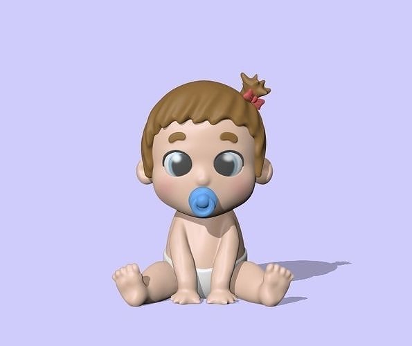 Sitting Baby 3D model 3D printable | CGTrader