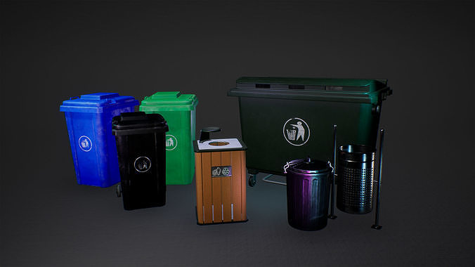 3D model Bins Game Ready cigarette box VR / AR / low-poly | CGTrader