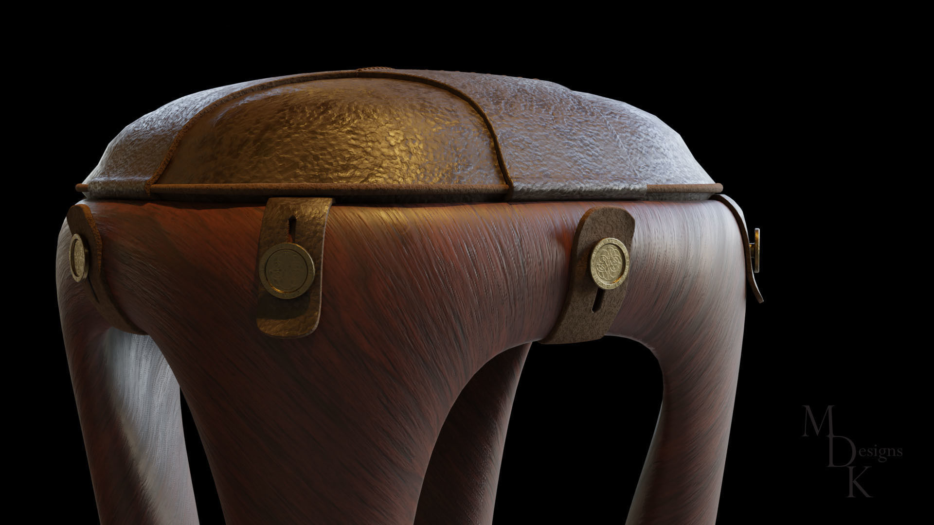 Modern Viking Stool free 3D model | CGTrader