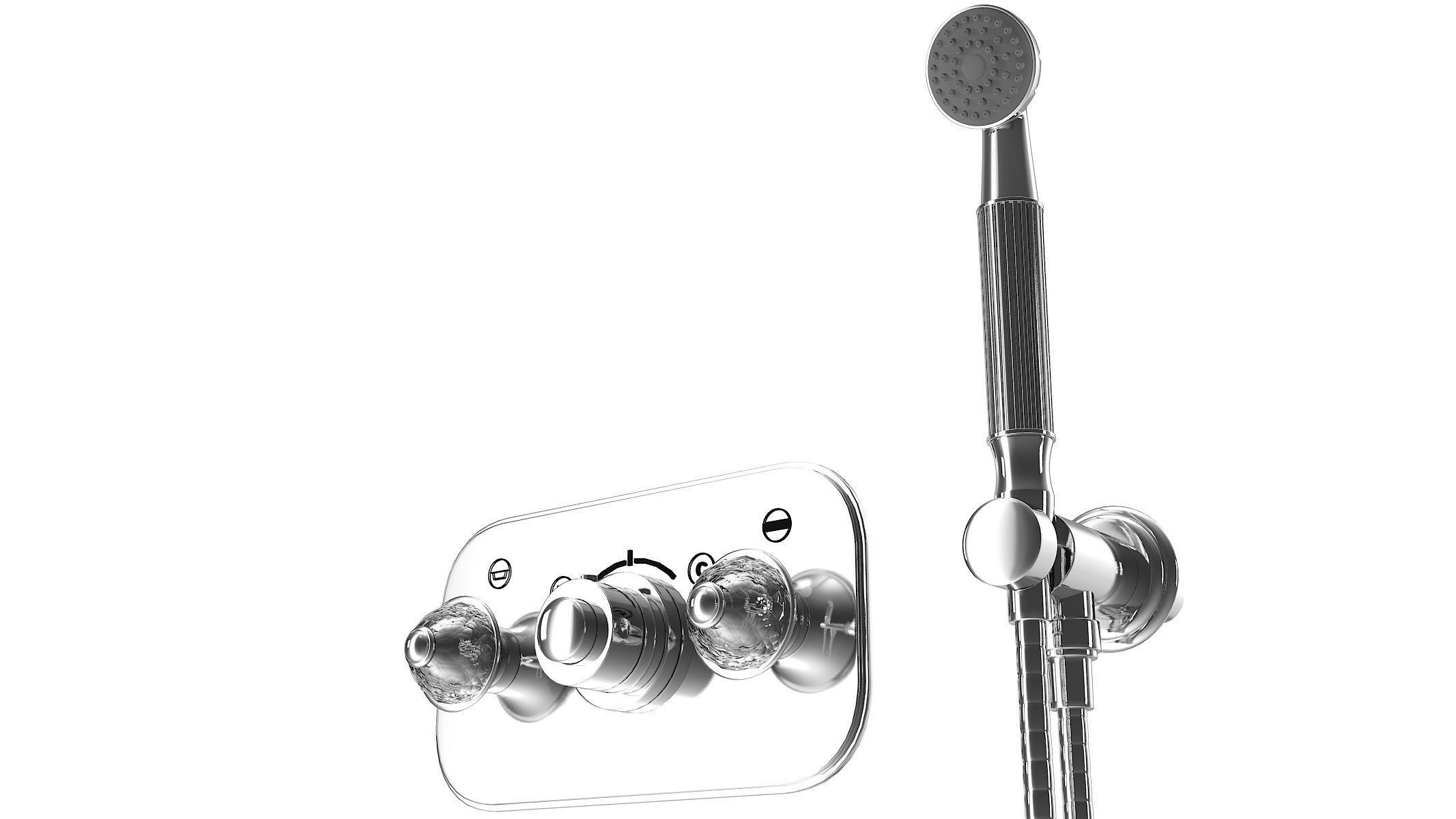 Thg Shower Mixer set 3D model | CGTrader