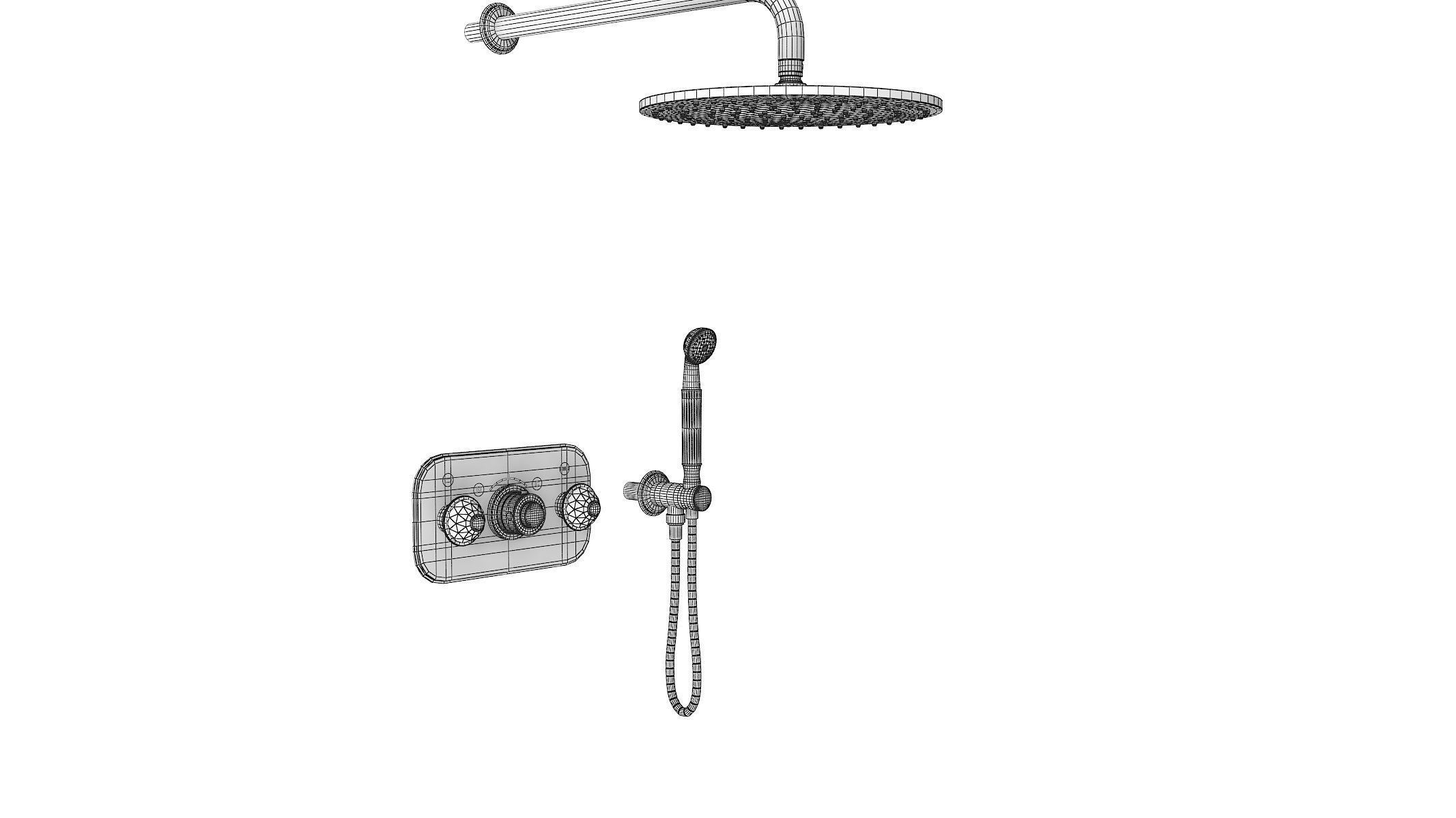 Thg Shower Mixer set 3D model | CGTrader