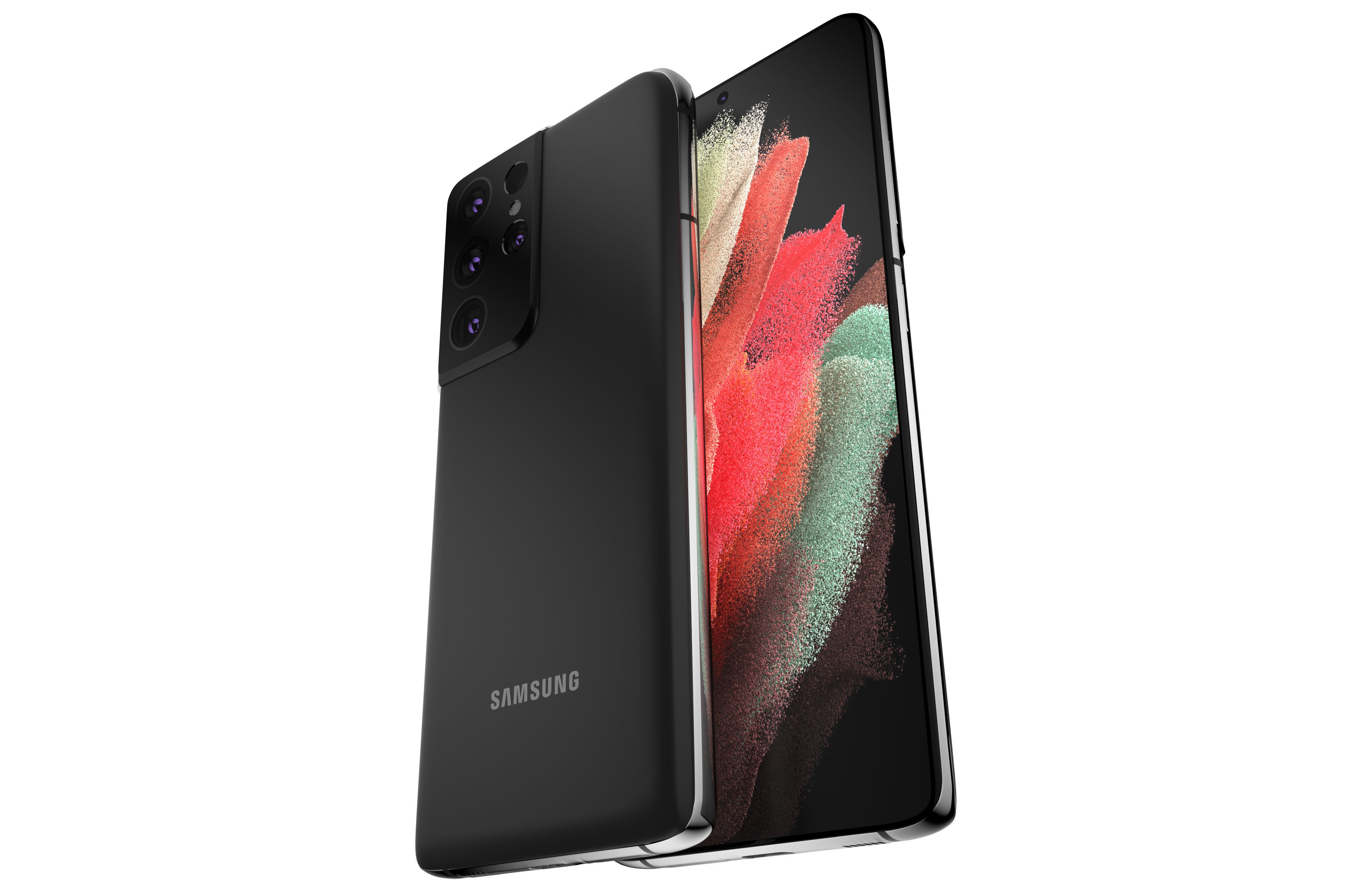 3D model Samsung Galaxy S21 Ultra Phantom Black VR / AR / low-poly ...